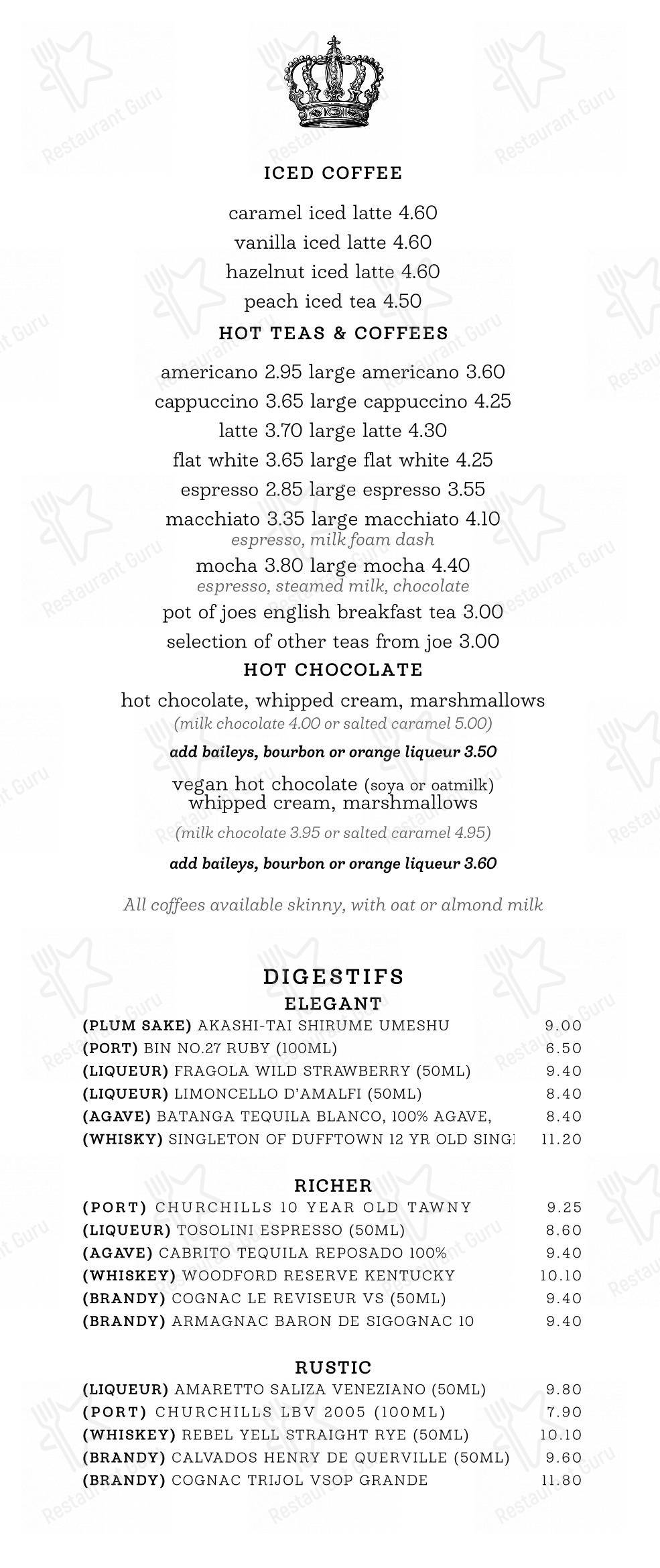 Menu at The Crown pub & bar, Henlow, 2 High St
