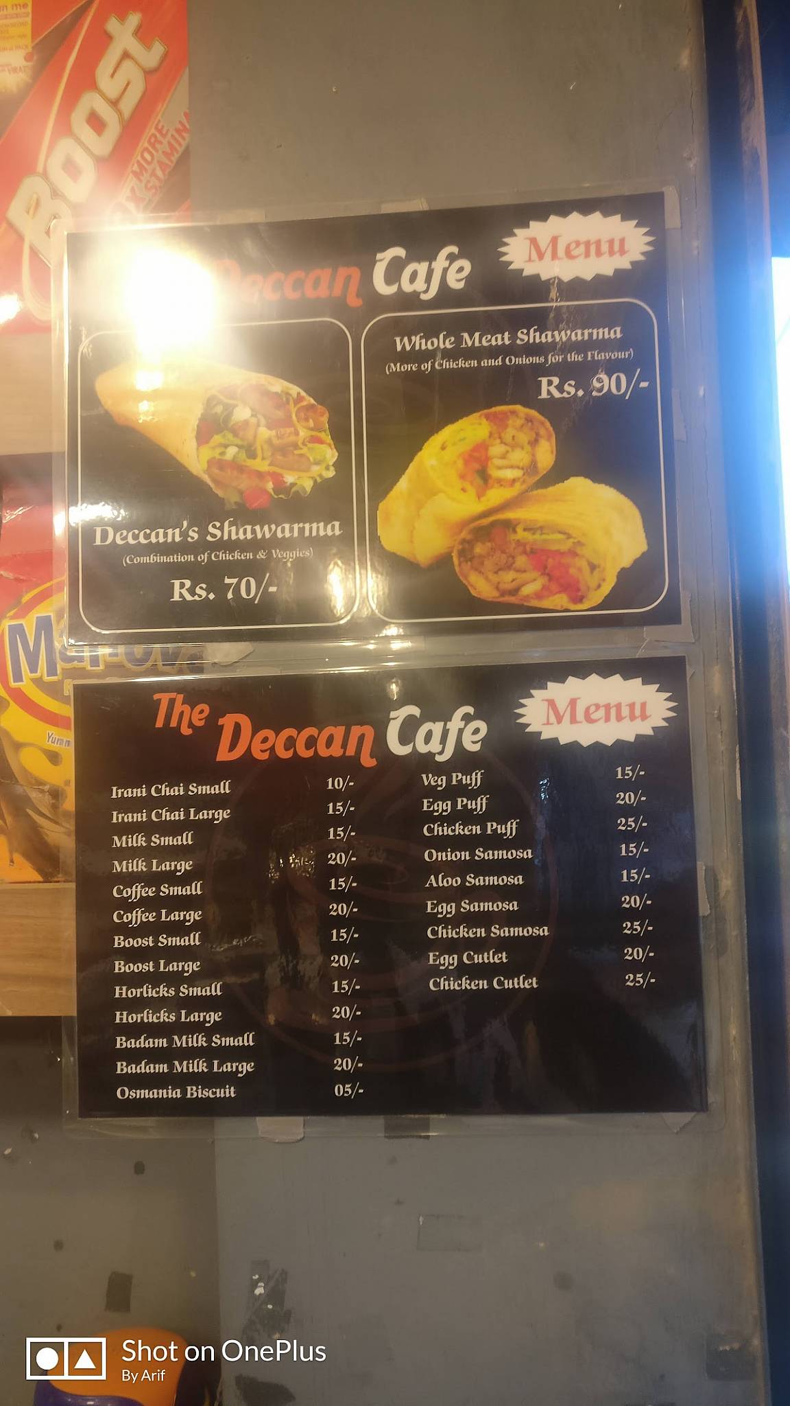 Menu at The Deccan Cafe, Bengaluru, Marathalli Bridge