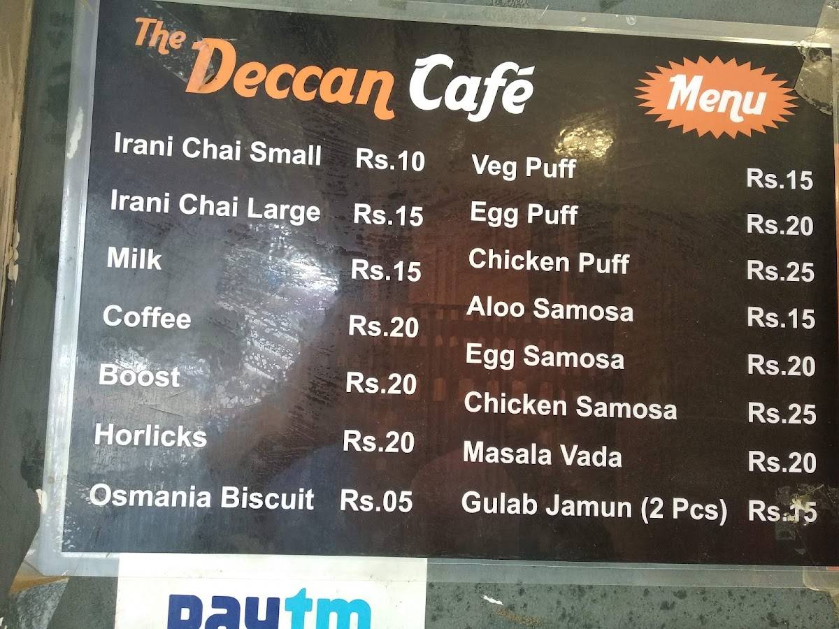 Menu at The Deccan Cafe, Bengaluru, Marathalli Brg