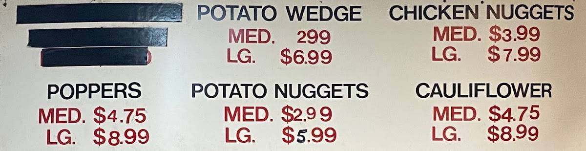 Menu at The Dog Shack restaurant, Hudson Falls