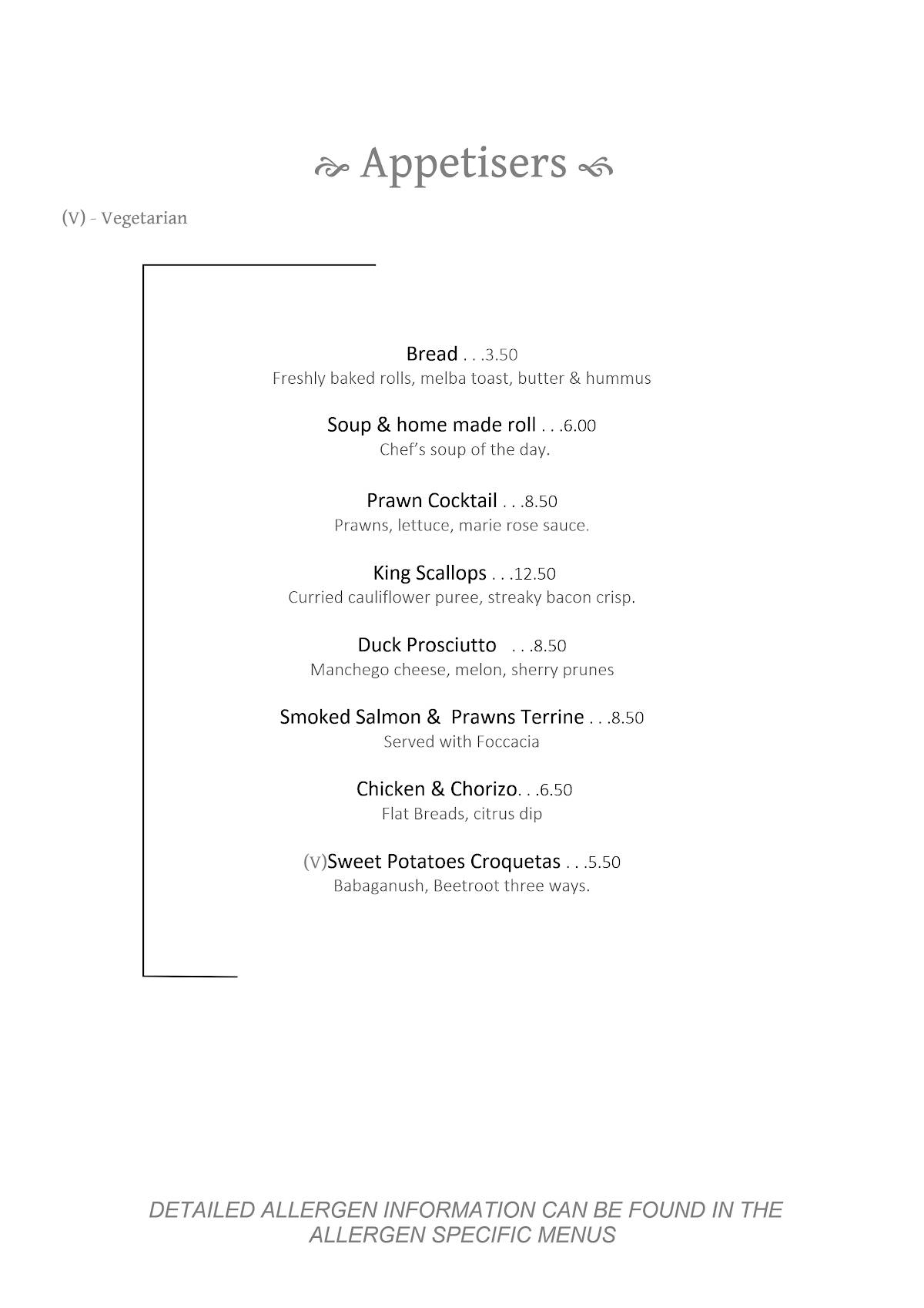 Menu at The Dore Bar & Grill, Sheffield