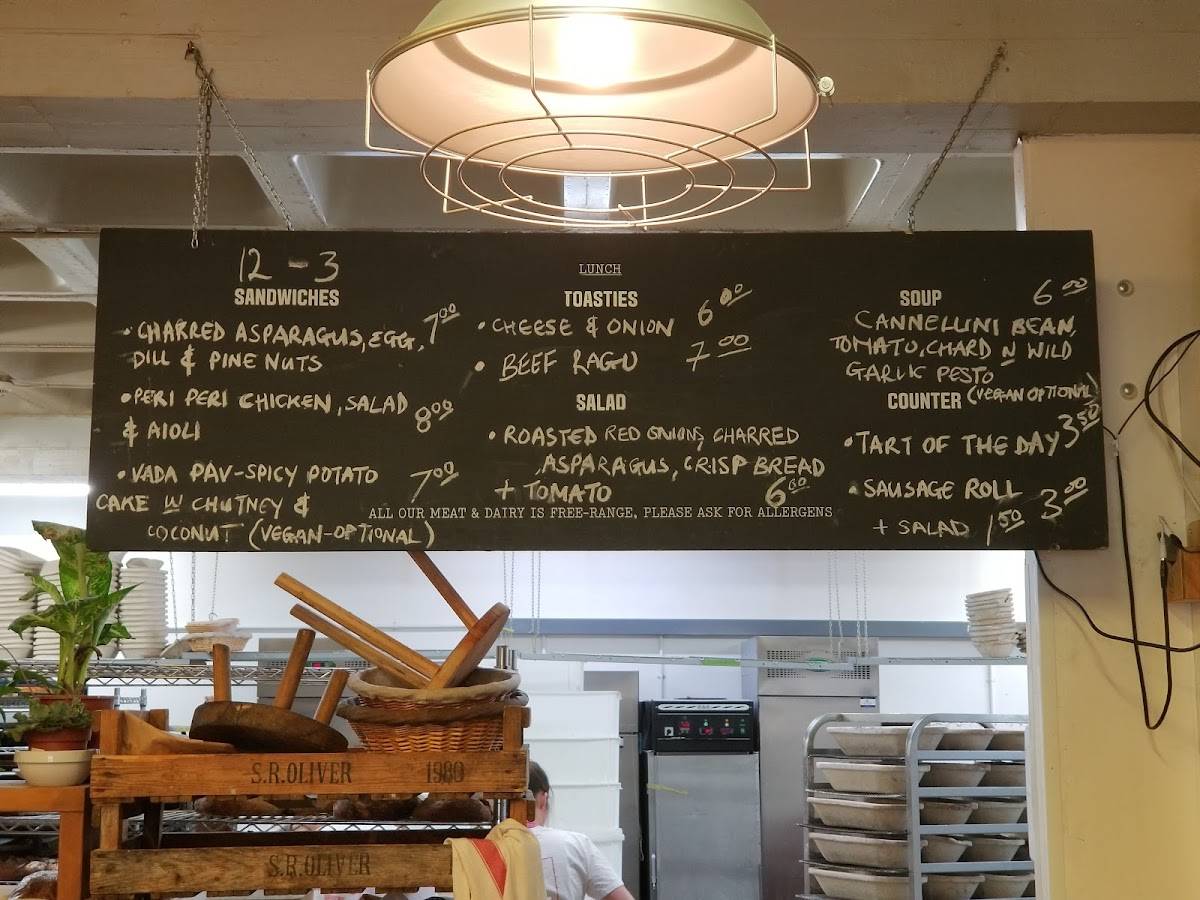 Menu at The Dusty Knuckle Bakery, London