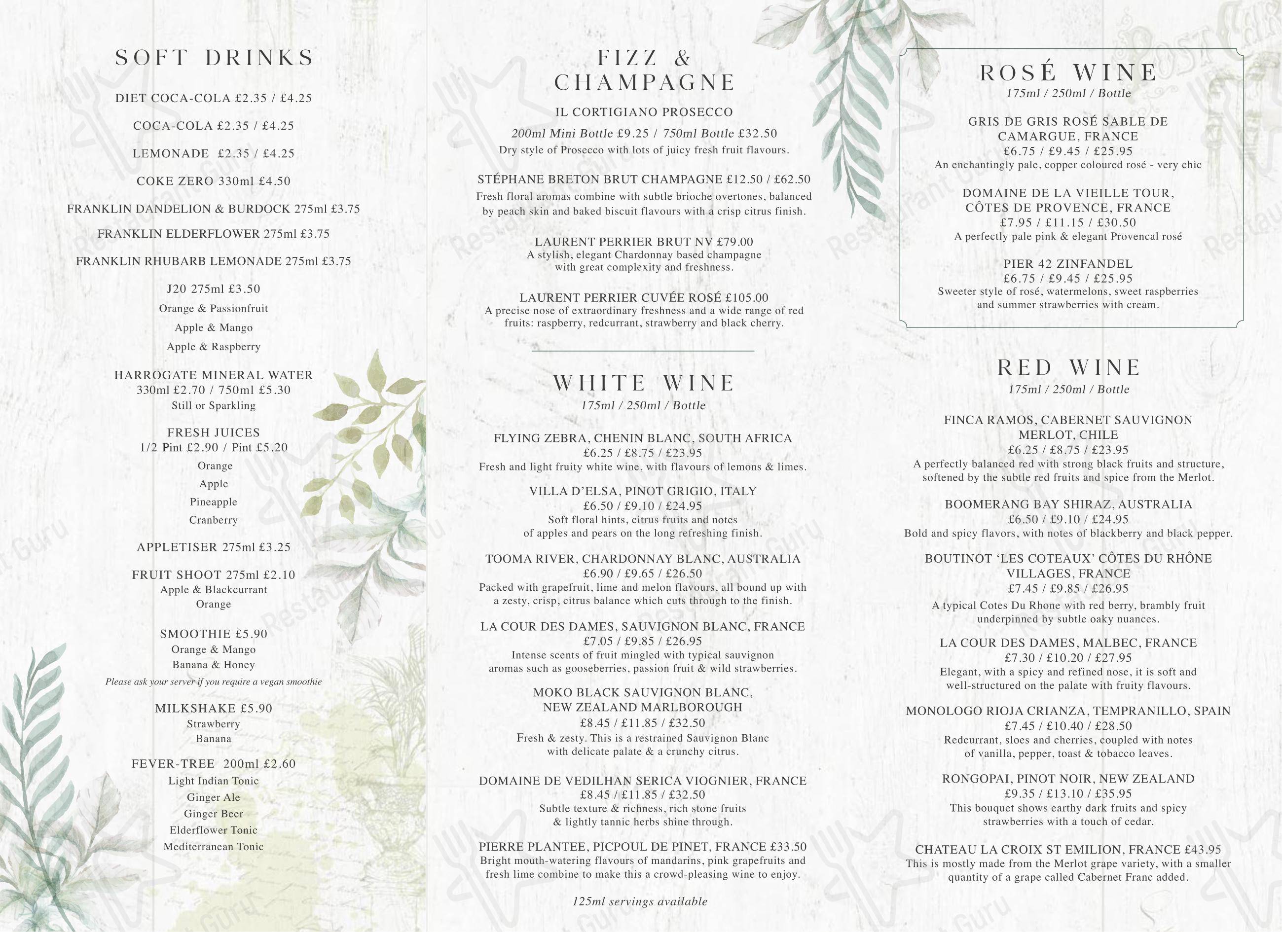 Menu at The Emporium pub & bar, Clitheroe