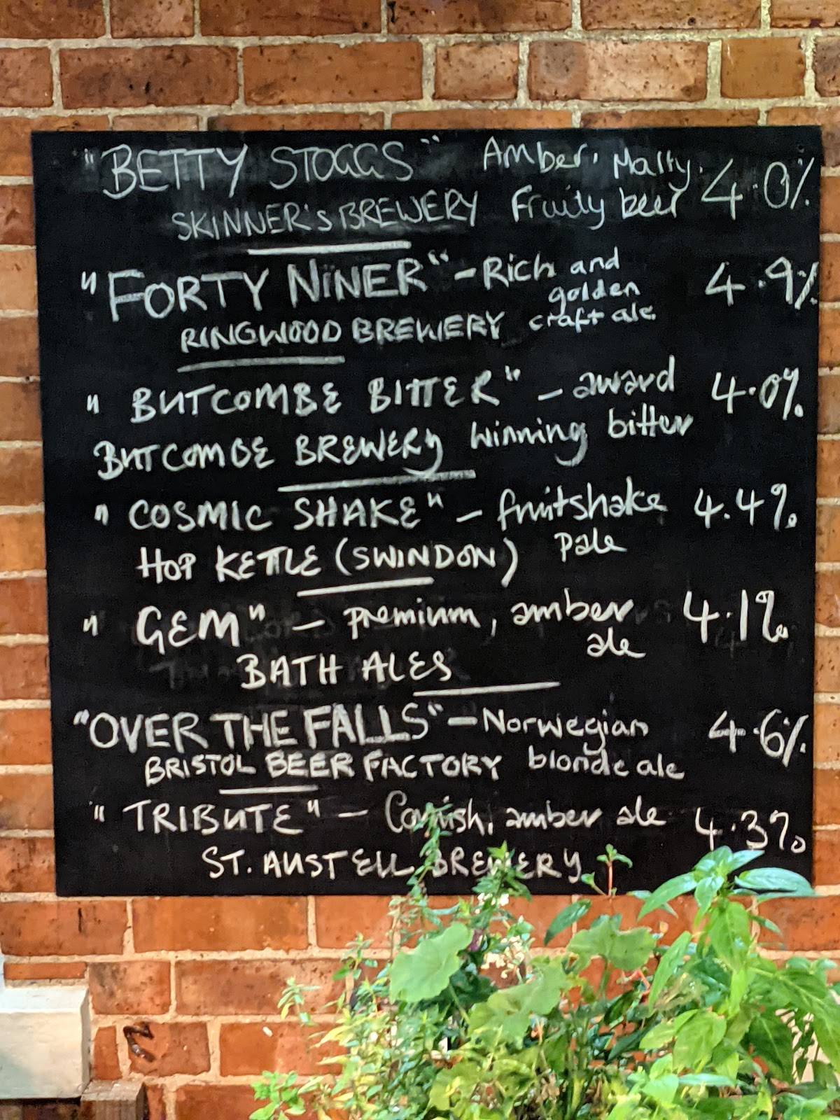 Menu at The Five Bells pub & bar, Swindon