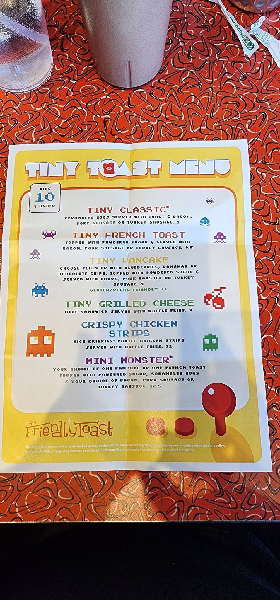 Menu at The Friendly Toast restaurant, Burlington