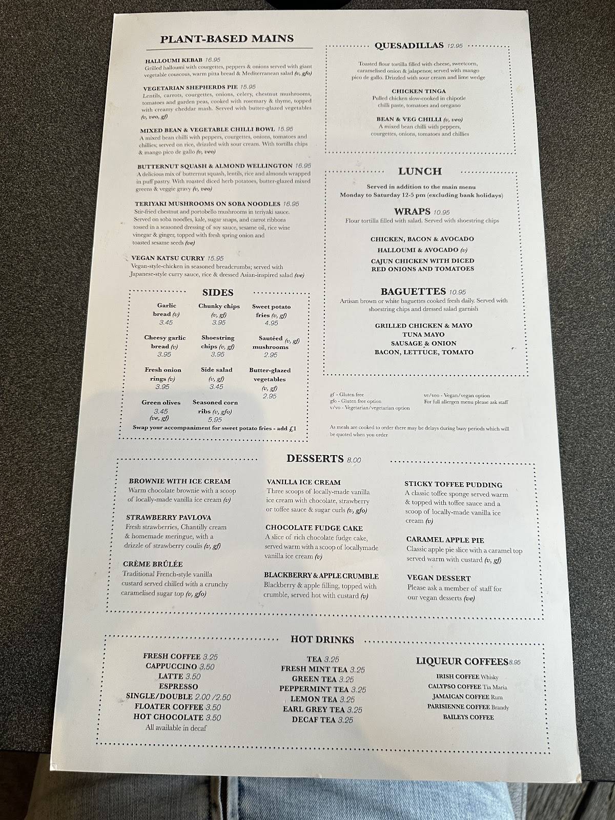 Menu at The Gate pub & bar, Barnet, Barnet Rd