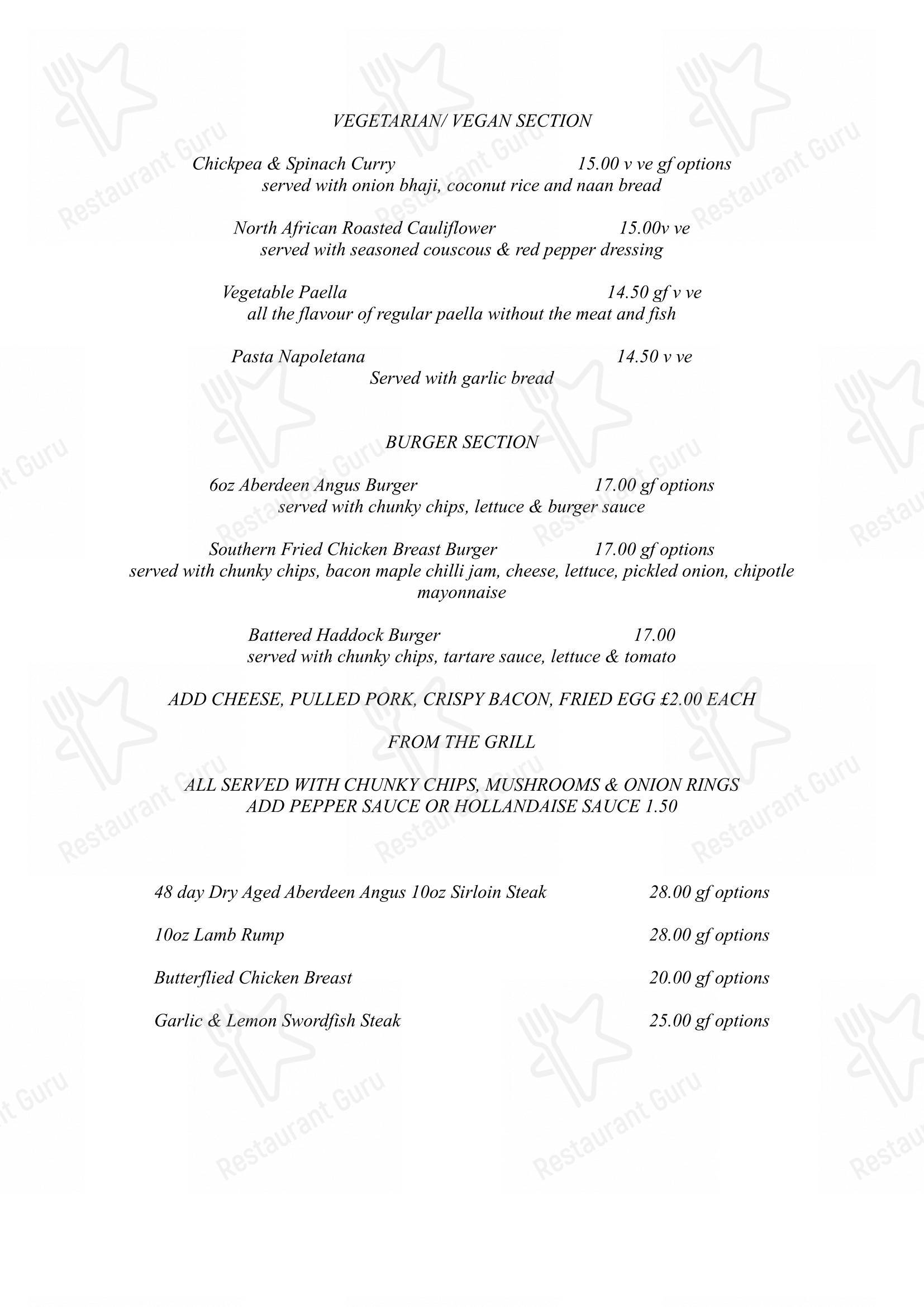 Menu at The Goil Inn Ltd pub & bar, Lochgoilhead