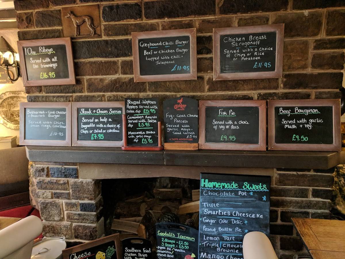 Menu at The Greyhound pub & bar, Bradford, 23 Tong Ln