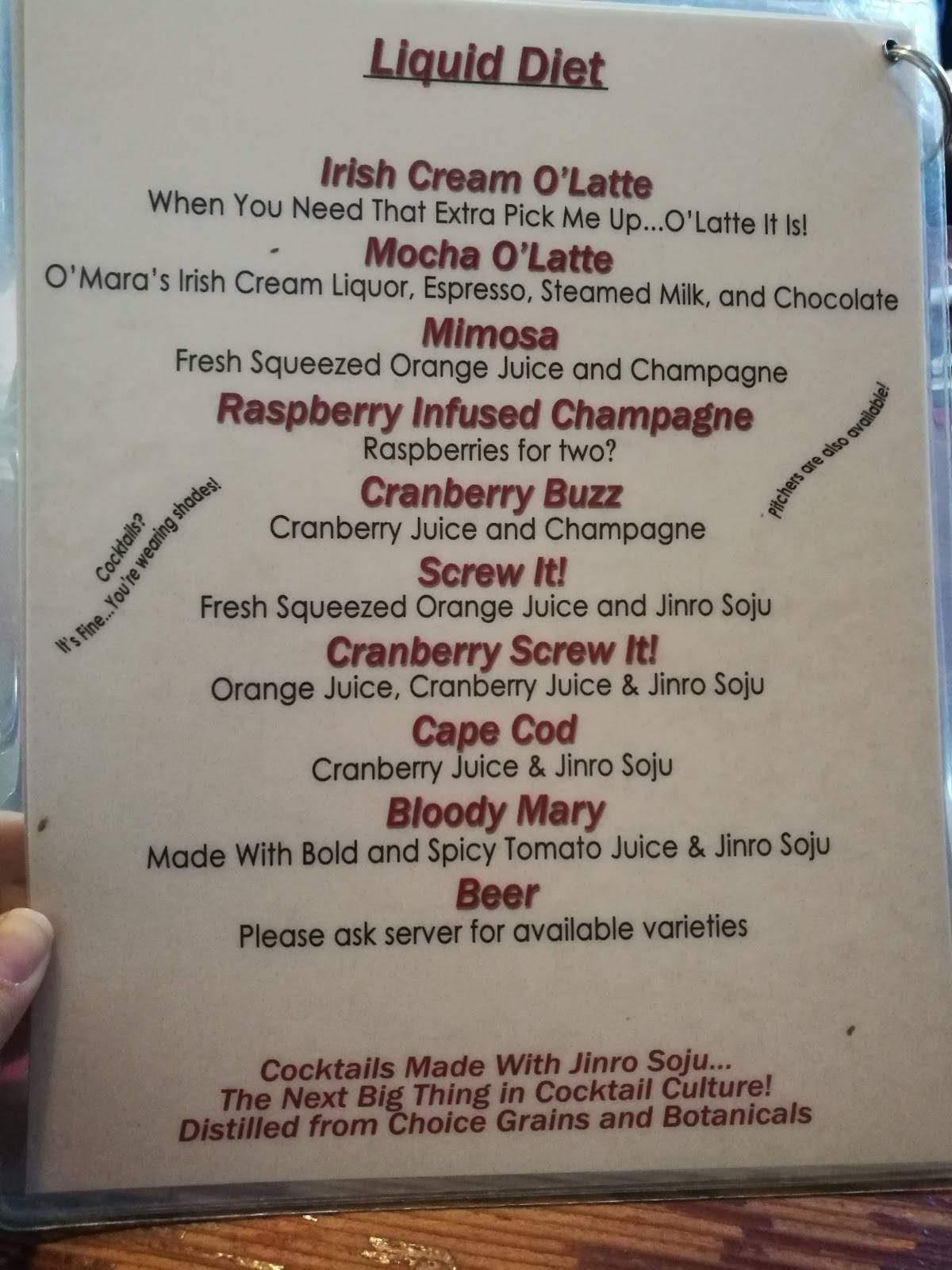 Carta de The Griddle Cafe, Los Angeles, Sunset Blvd