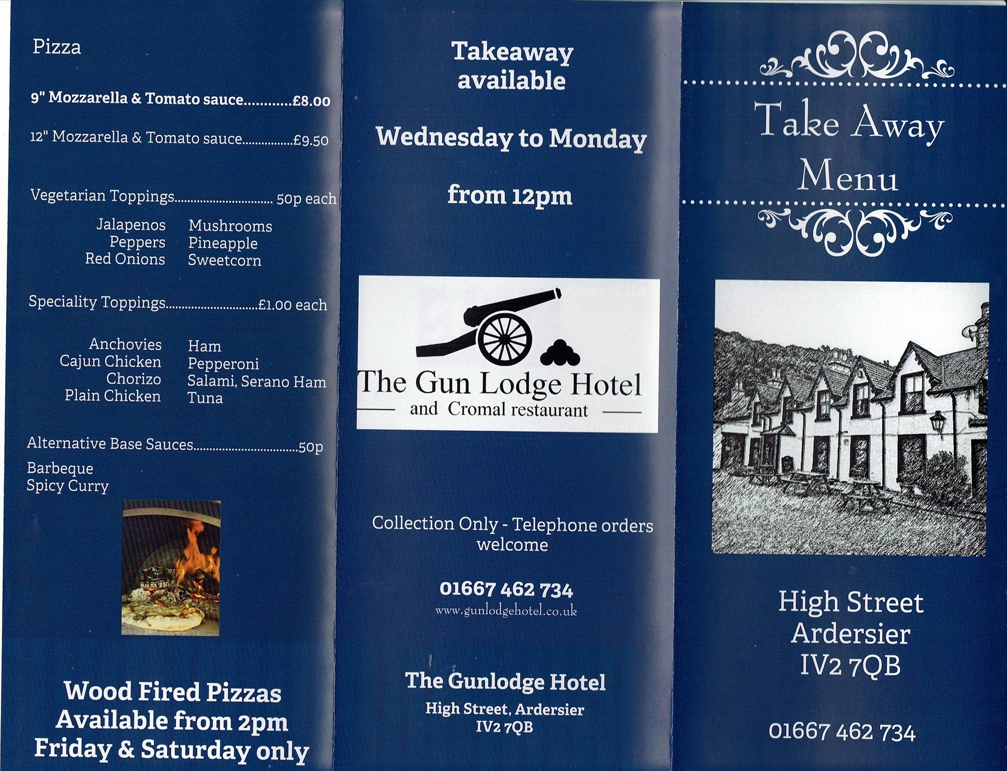 Menu at The Gun Lodge Hotel & Cromal Restaurant, Ardersier