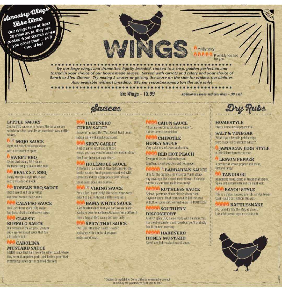 Menu at The Happy Viking pub & bar, Yuba City