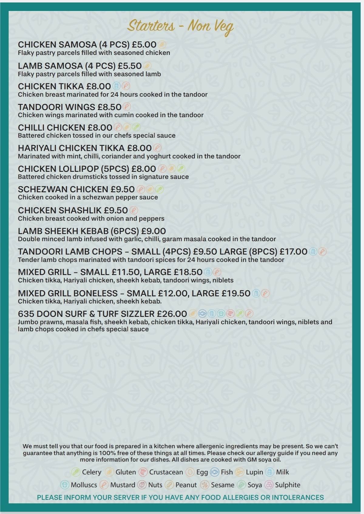 Menu at The Harrow Inn pub & bar, Leicester