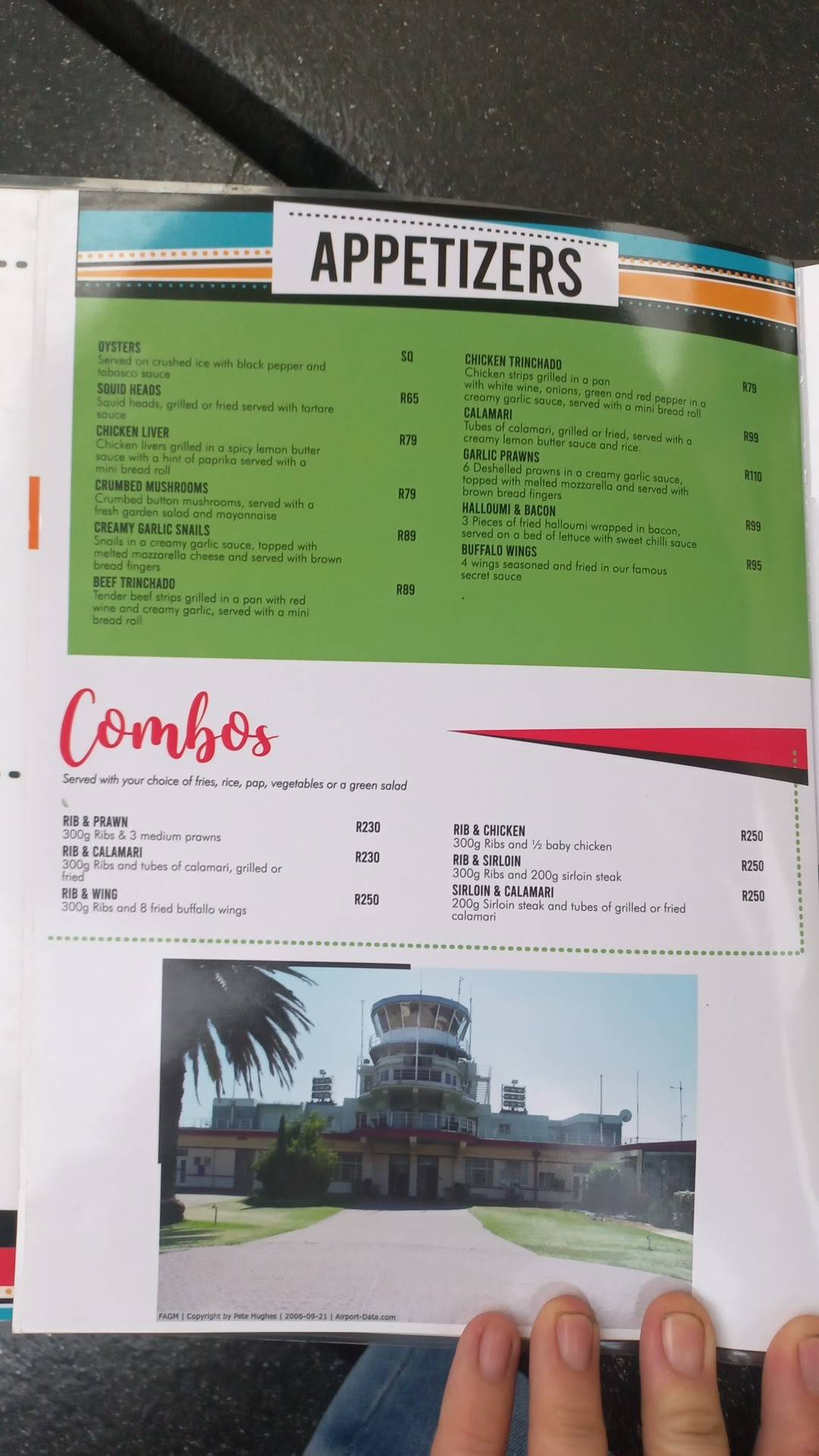 Menu at The Harvard Cafe Rand Airport, Germiston, Main Terminal Building