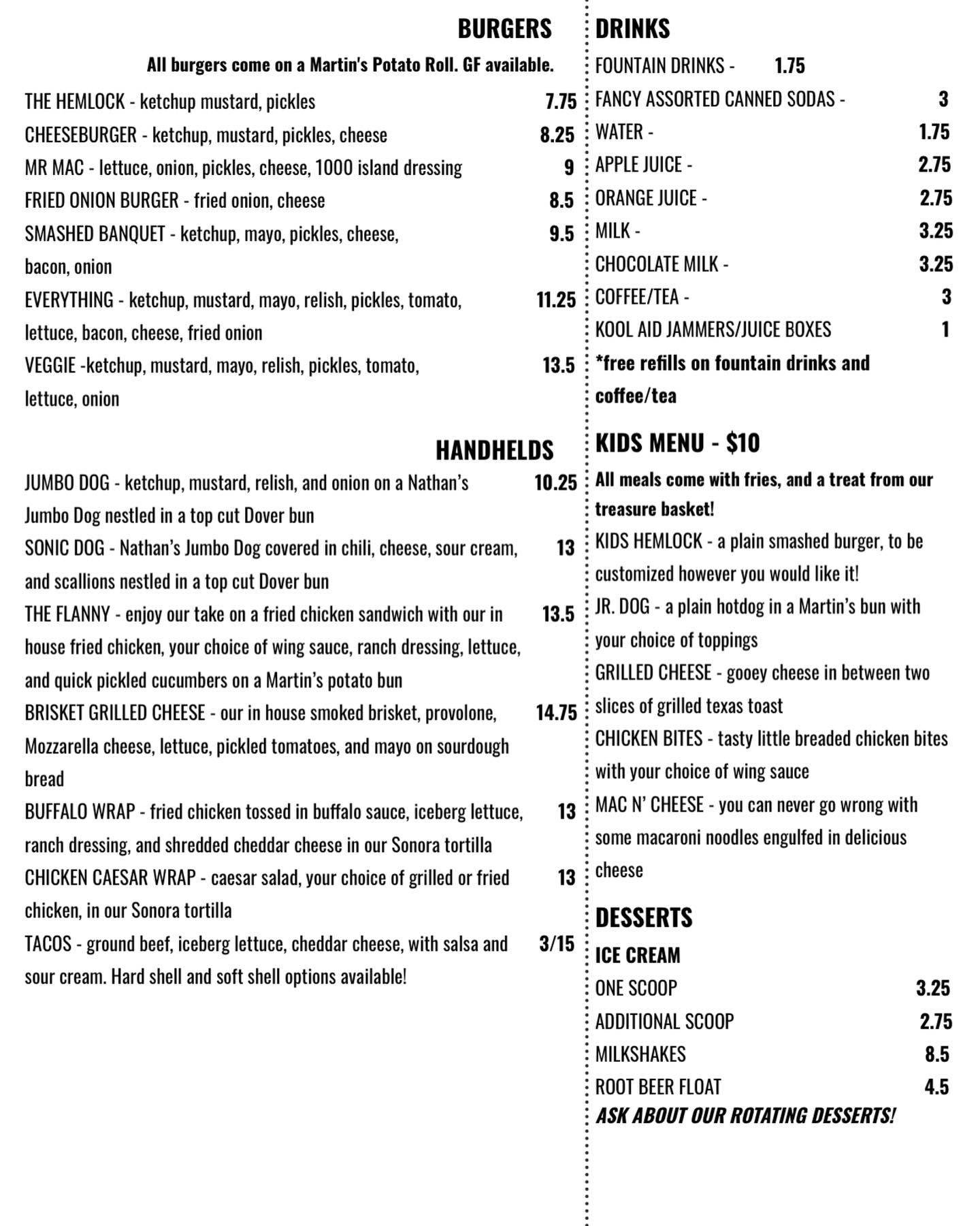 Carta de The Hemlock Barn, Waterloo