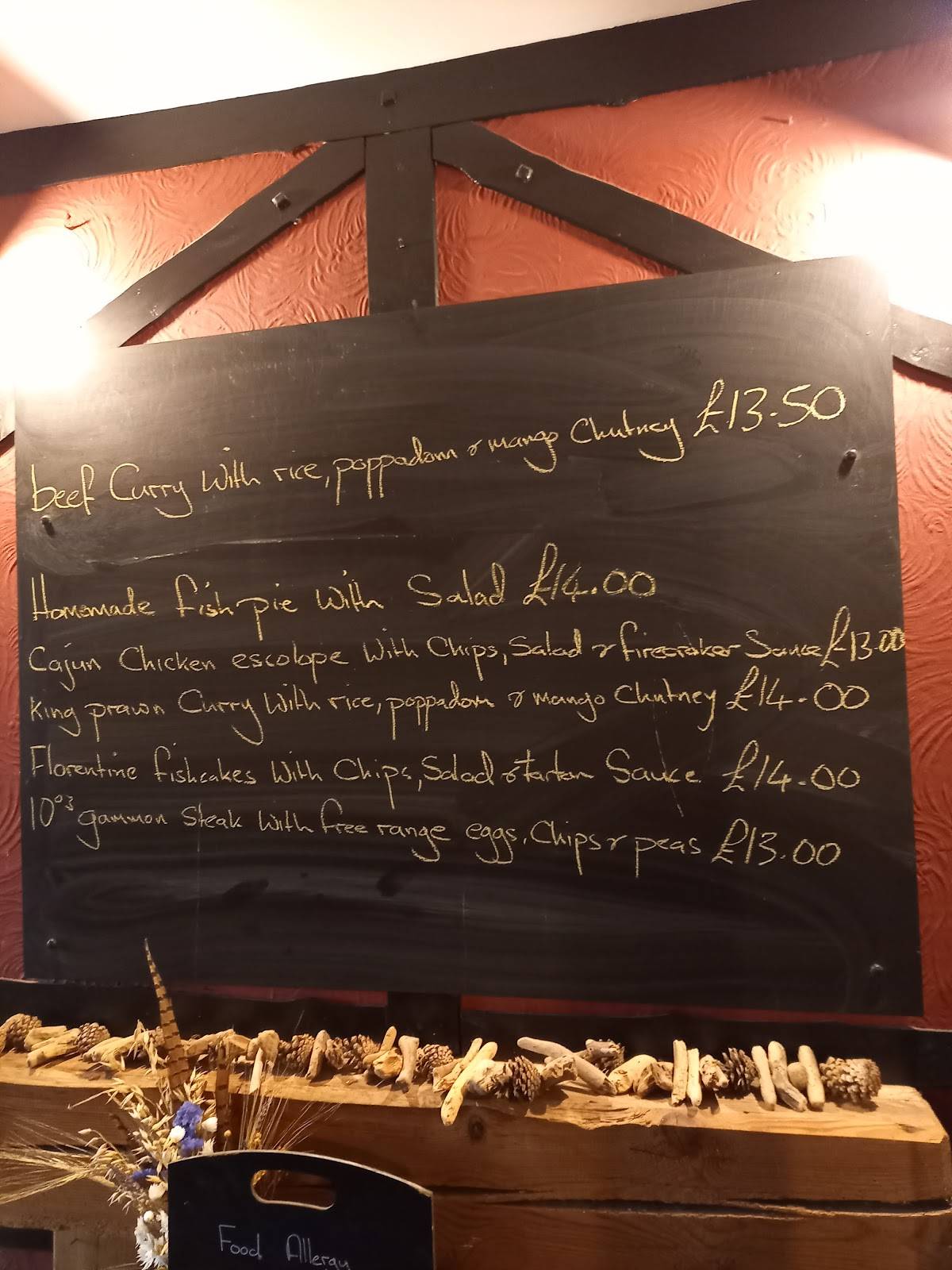 Menu at The Hind pub & bar, Musbury