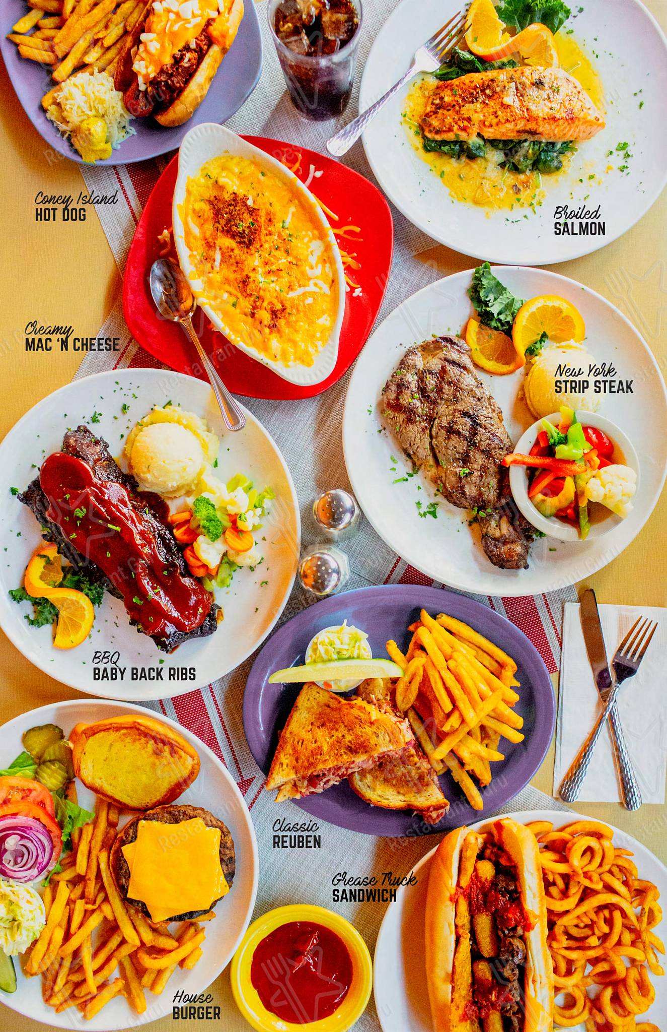 Menu at The Jersey Diner restaurant, Tequesta