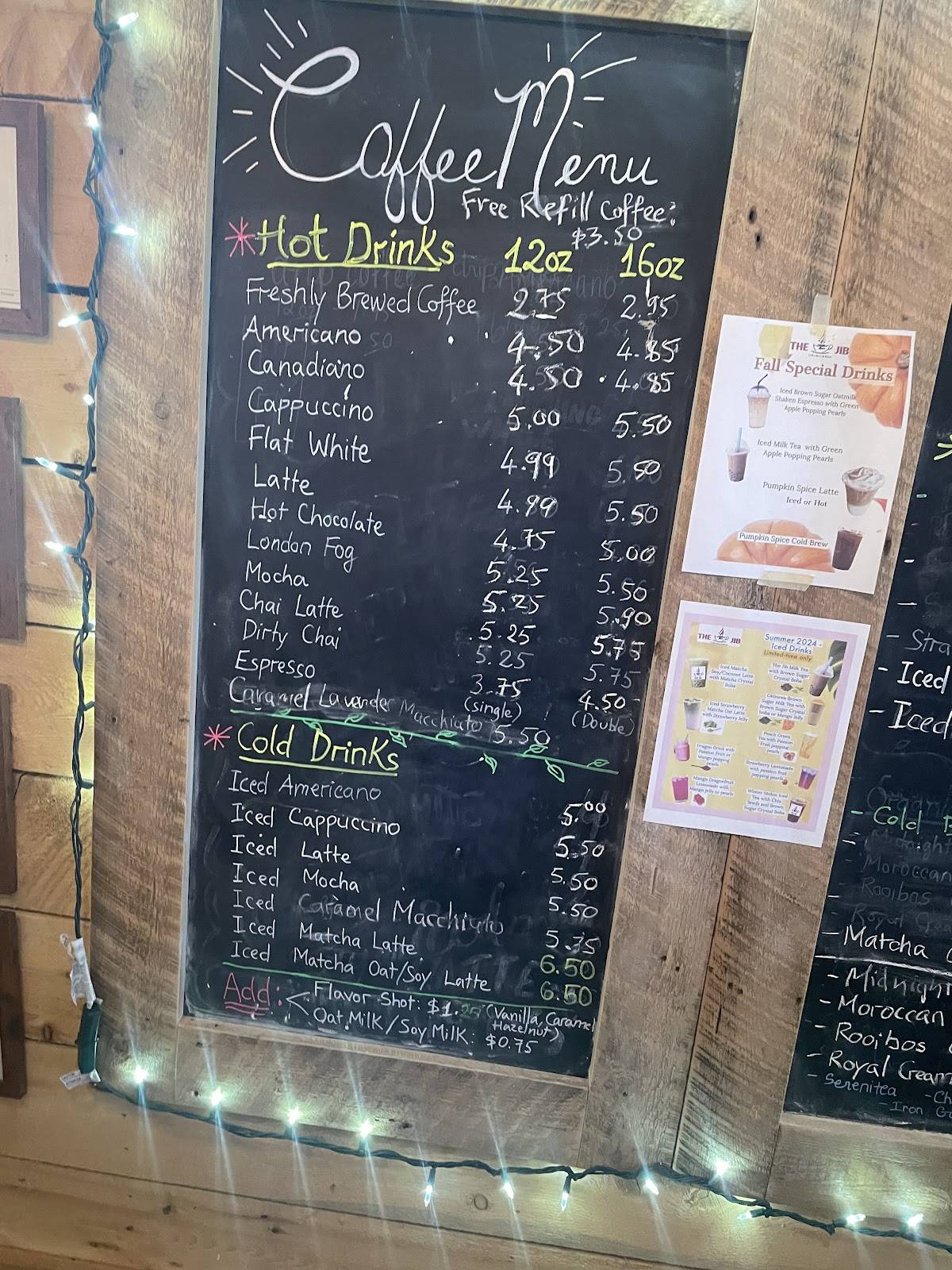 Menu at The Jib Coffee House and Bistro, Chester