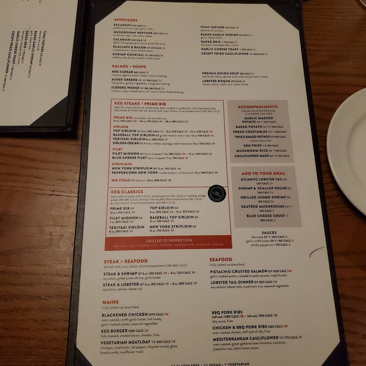 Menu at The Keg Steakhouse + Bar - Masonville, London, Richmond St ...
