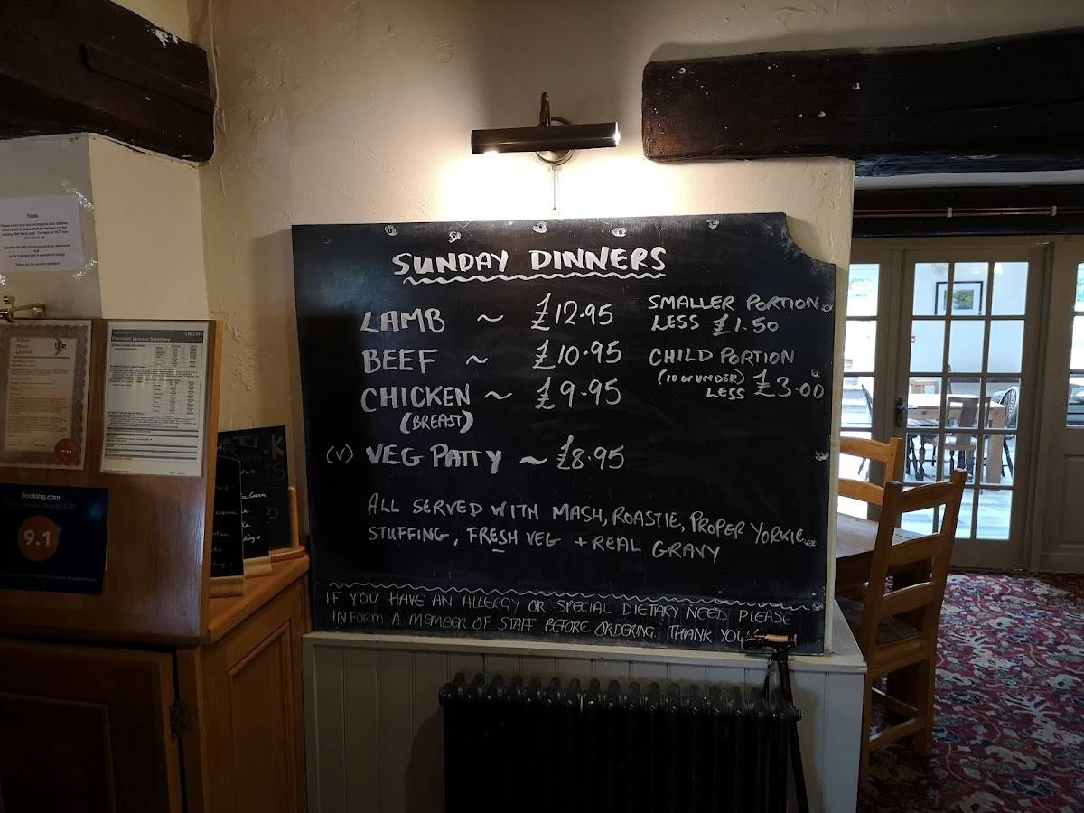 Menu at The Ketch pub & bar, Ashbourne, Kniveton
