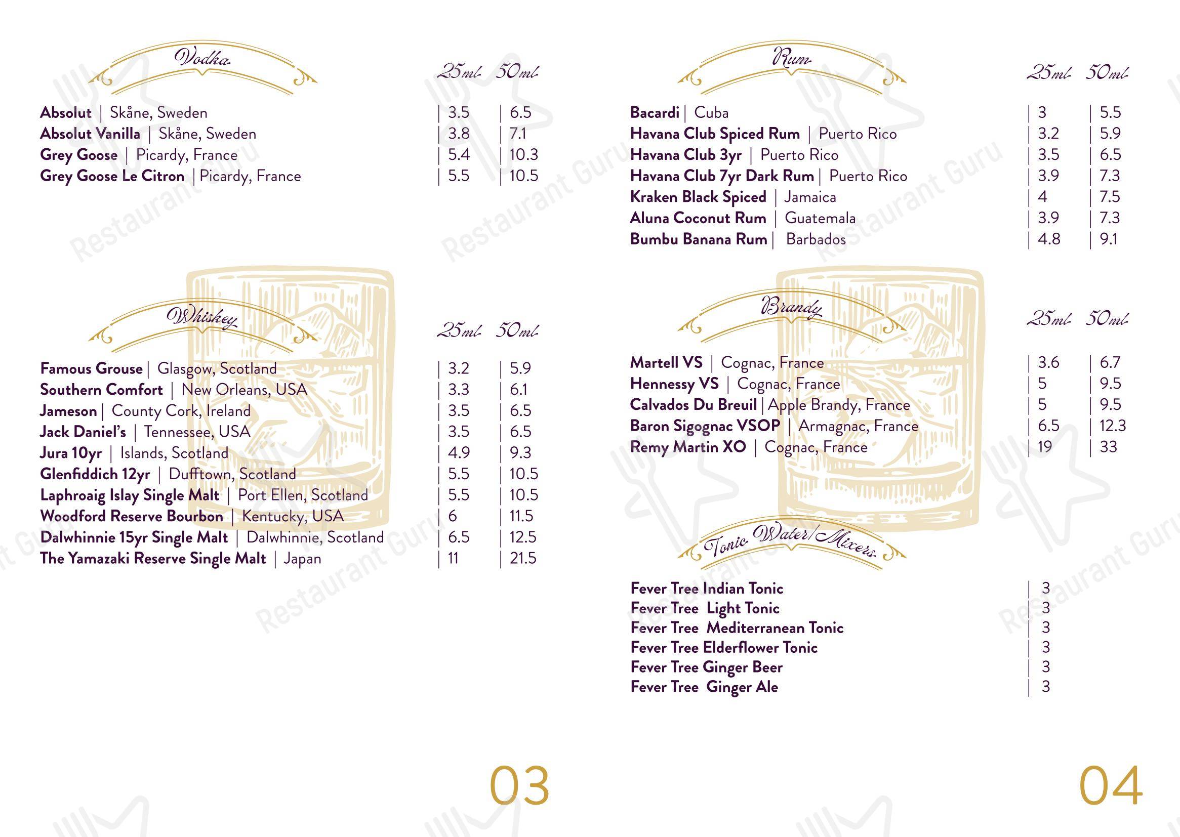 Menu at The Kings Arms pub & bar, Elham