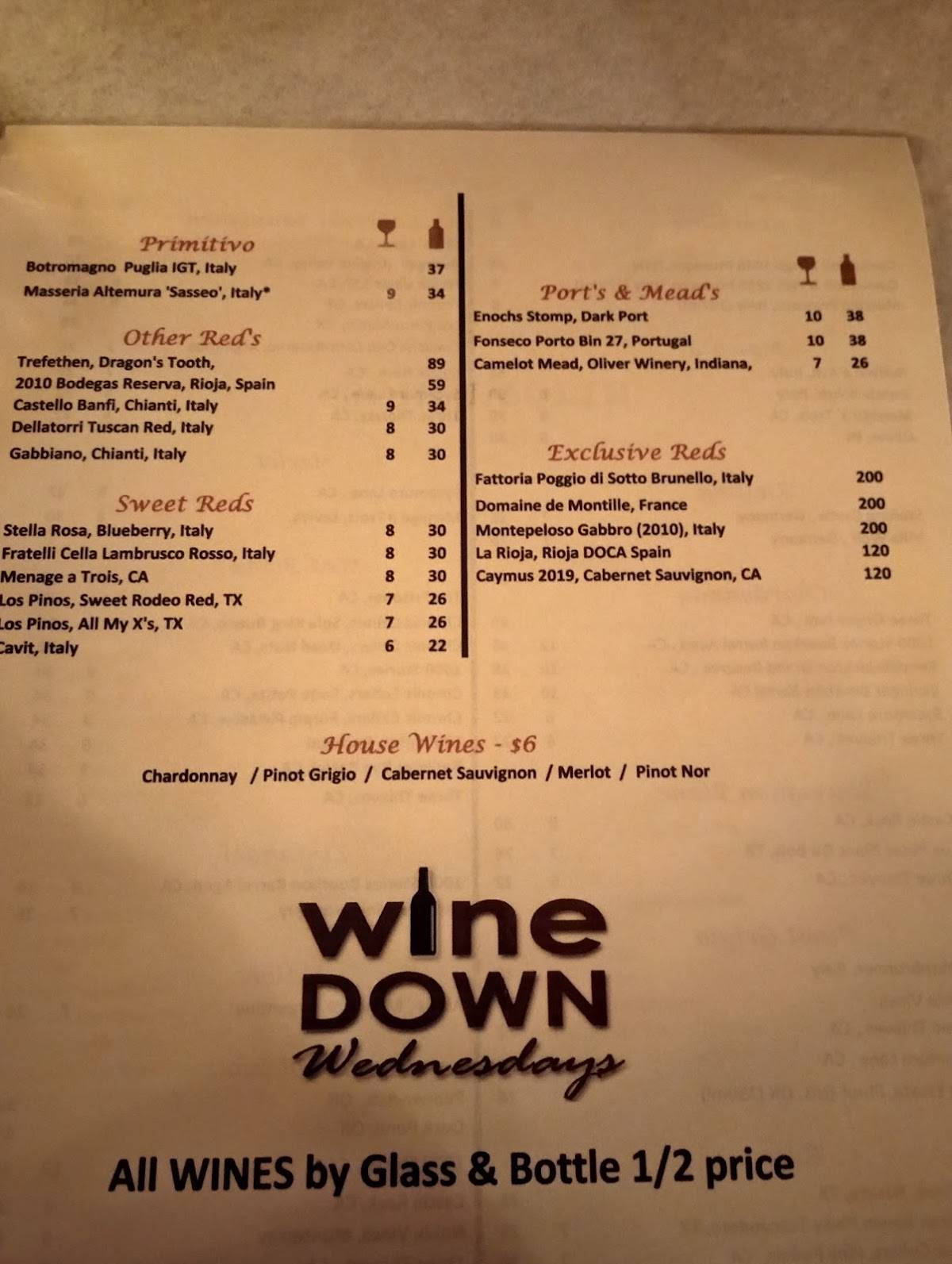 Menu at The KnightLight Tavern restaurant, Jefferson