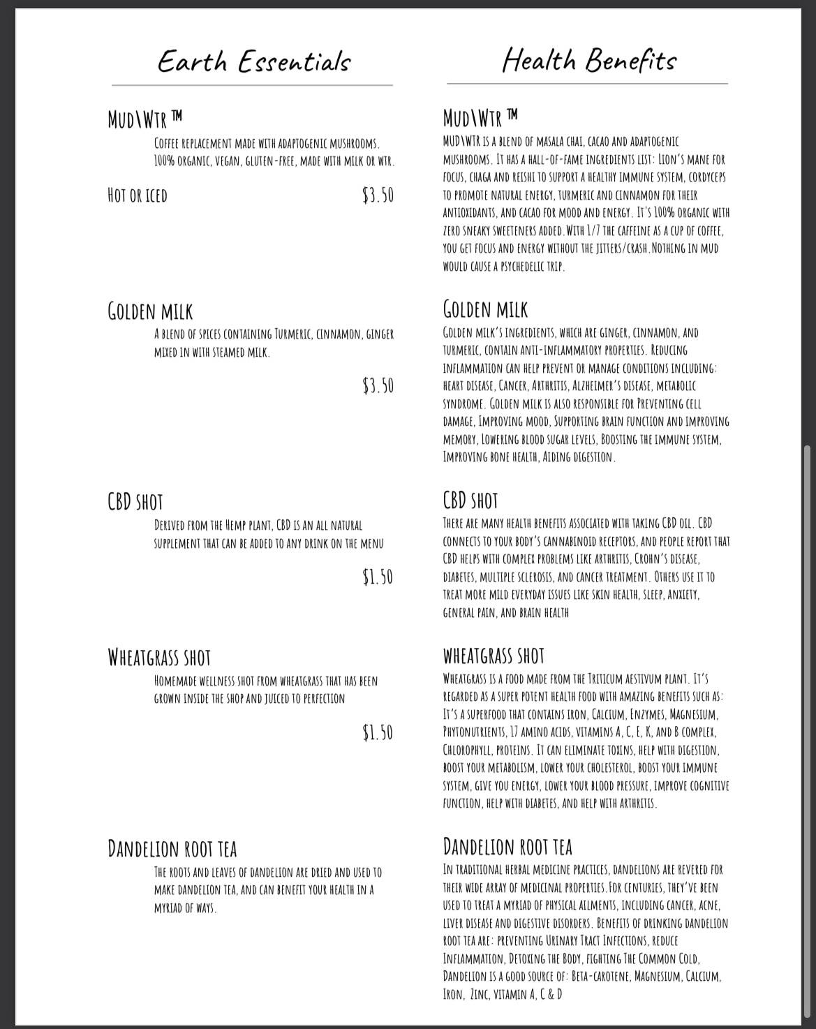 Menu at The Kozy Kup pub & bar, Richland