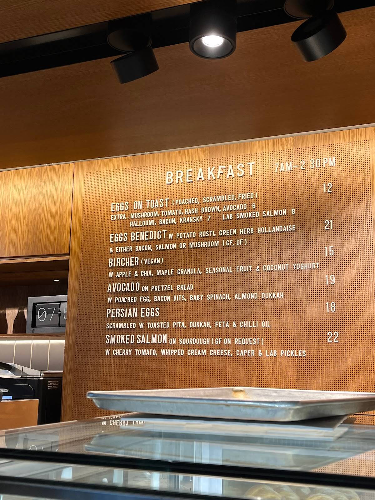 Menu at The Lab Food and Beverage Co. cafe, Wellington, 20 Customhouse Quay