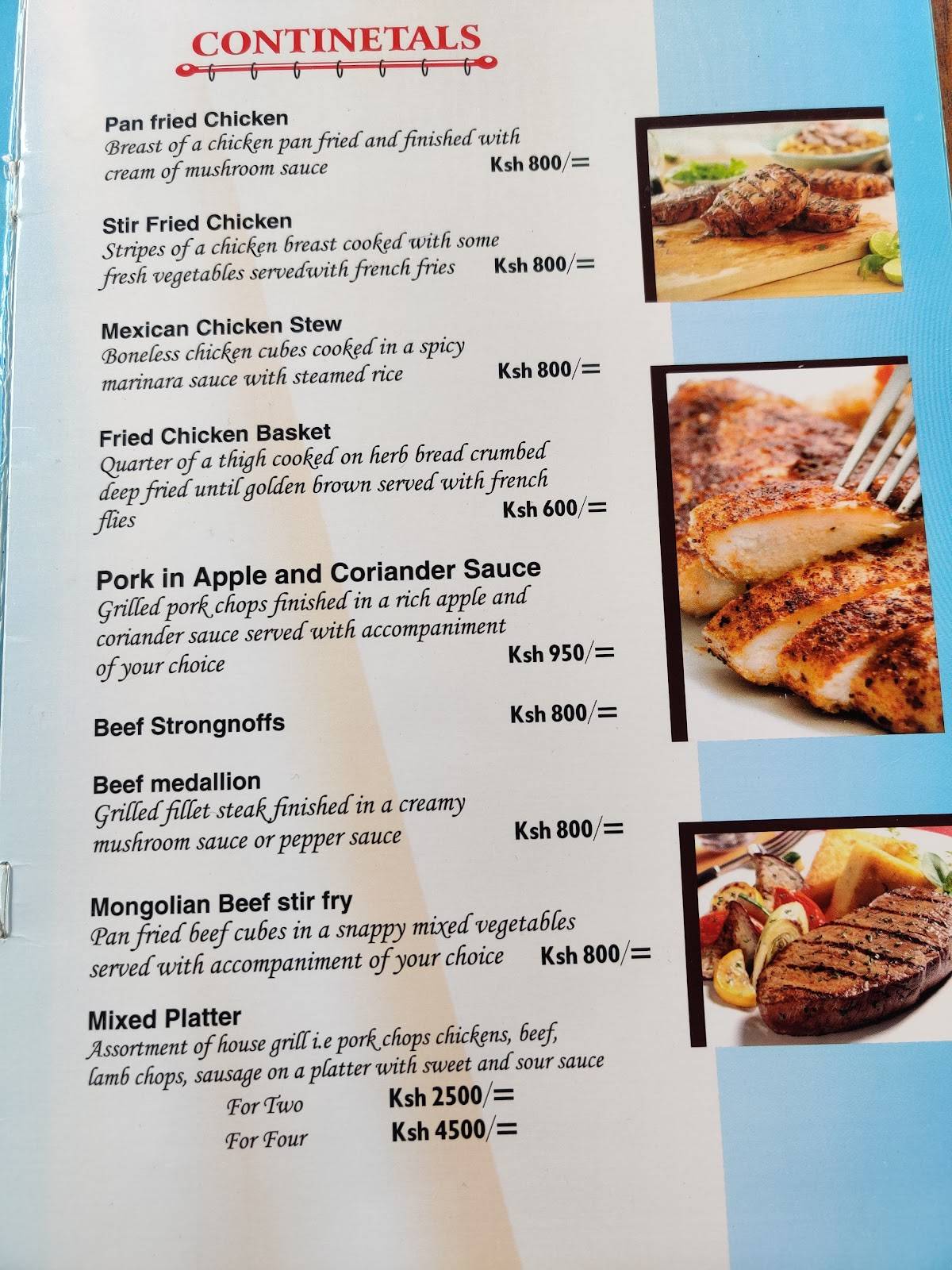Menu at The Legend,Karen pub & bar, Nairobi, Ngong Rd