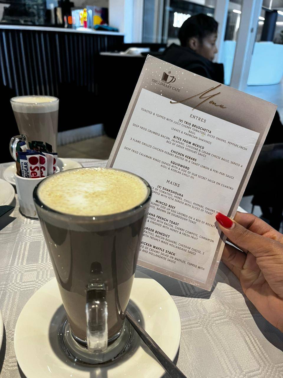 Menu au The Library Cafe, Sandton