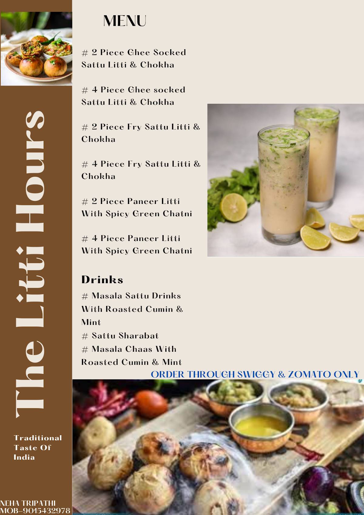 Menu at The Litti Hours, Gurugram