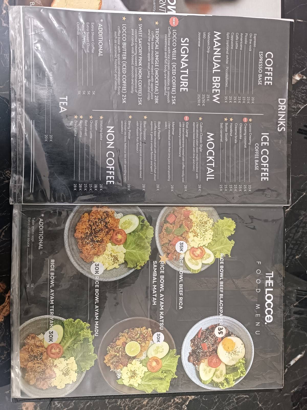 Menu at The Locco Coffee, Pembataan