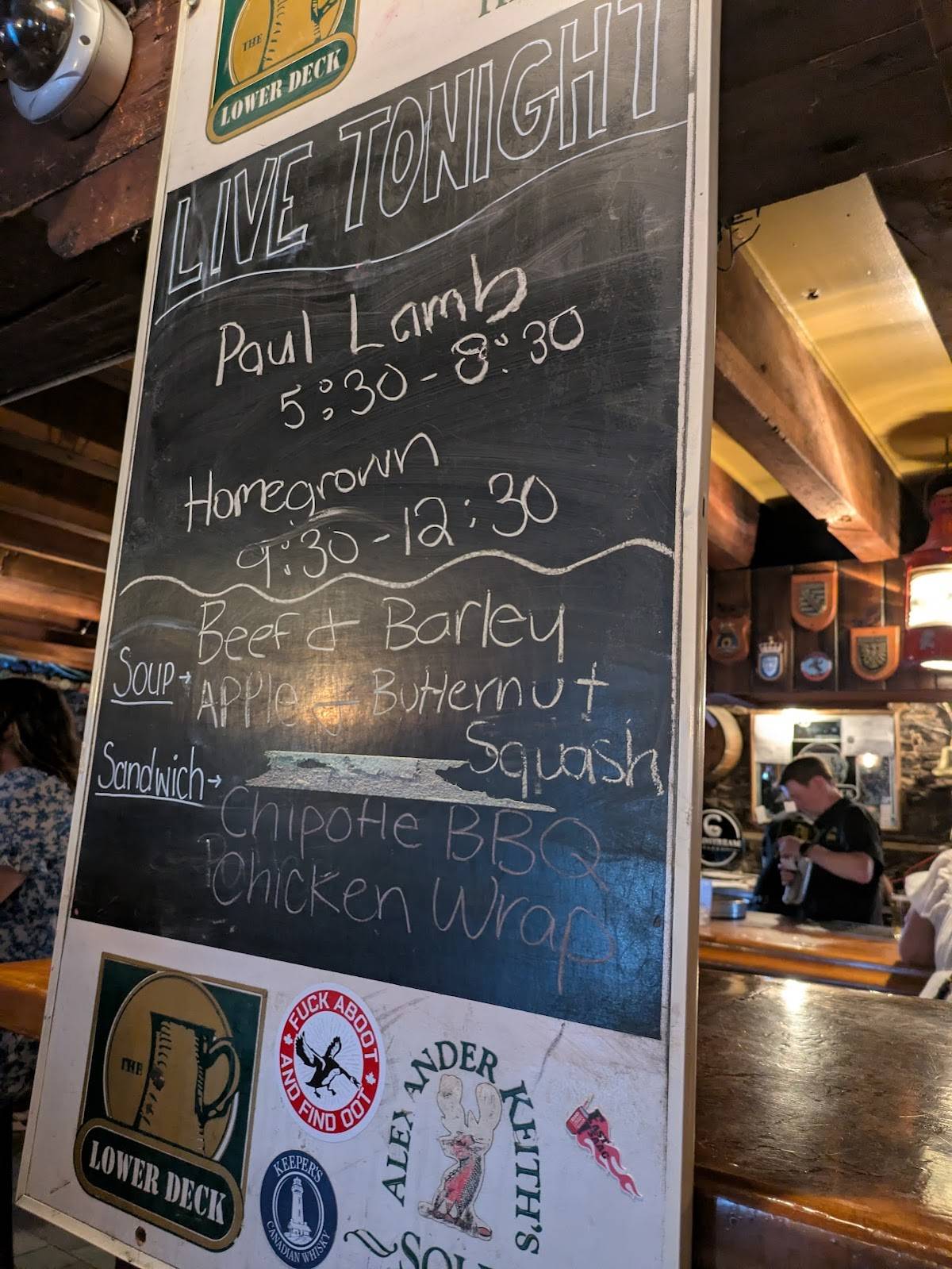 Menu at The Lower Deck pub & bar, Halifax