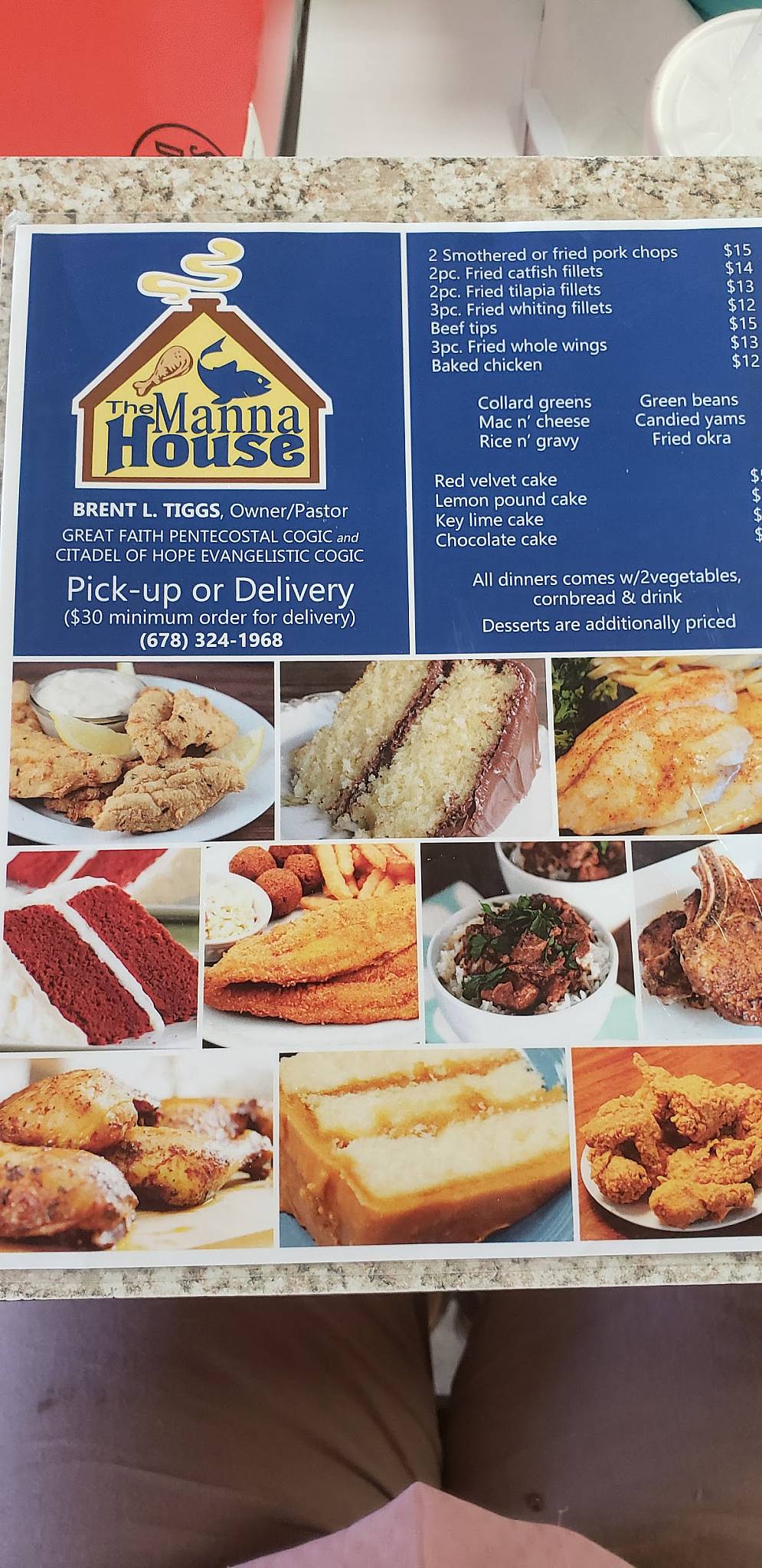 Menu at The Manna House Cafe, Marietta, 234 Windy Hill Rd