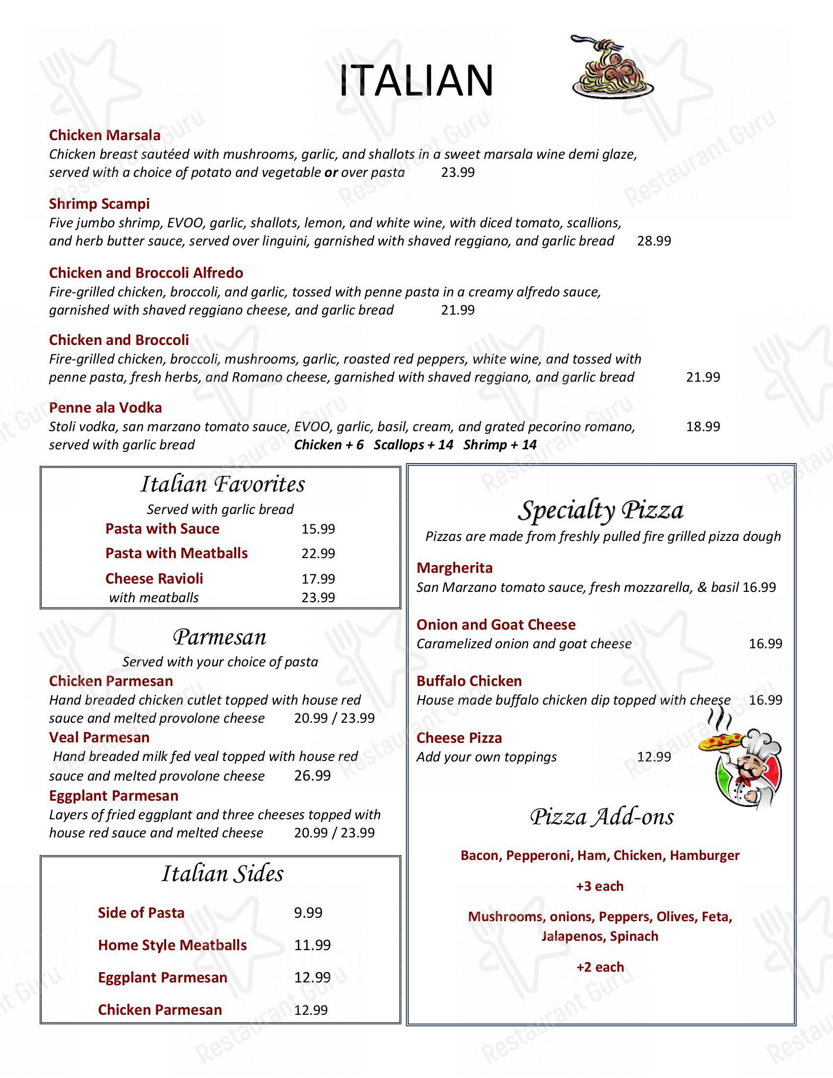 Menu at The Meadow Brook Restaurant & Functions, Hanson