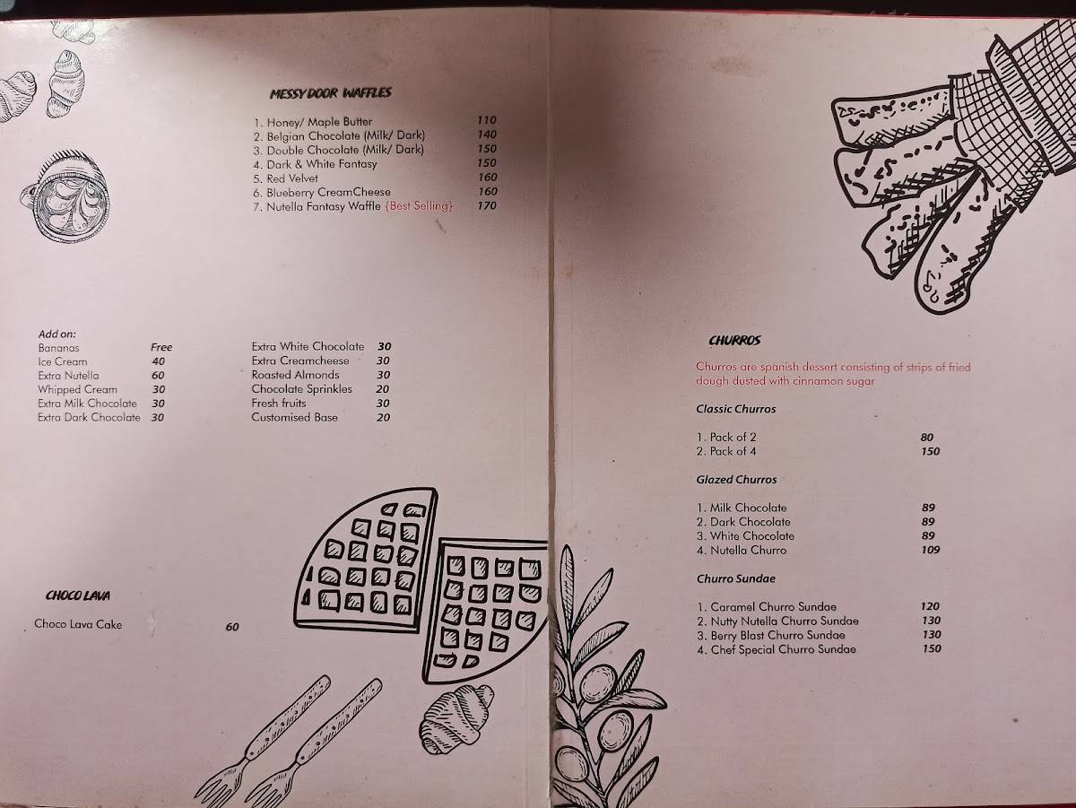 Menu at The Messy Door, Jaipur, The Survivors Gym