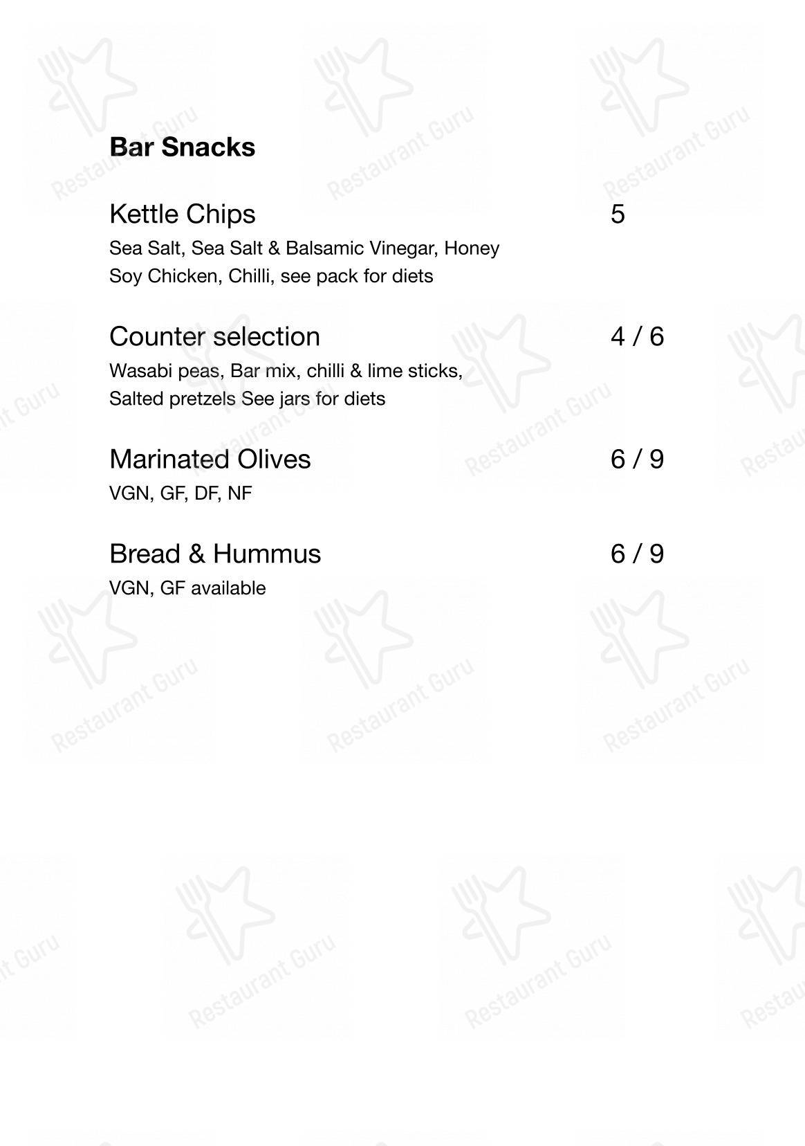 Menu at The Motley Bauhaus pub & bar, Carlton