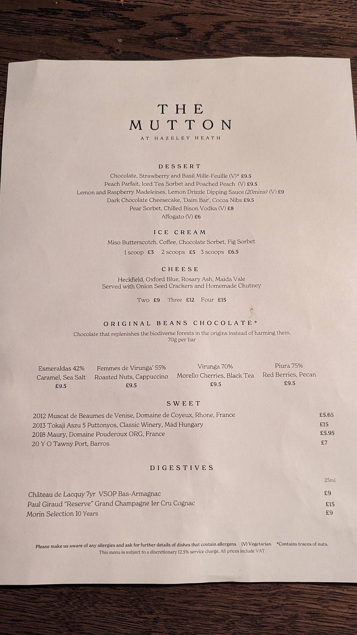 Menu at The Mutton at Hazeley Heath pub & bar, Hook, The Mutton
