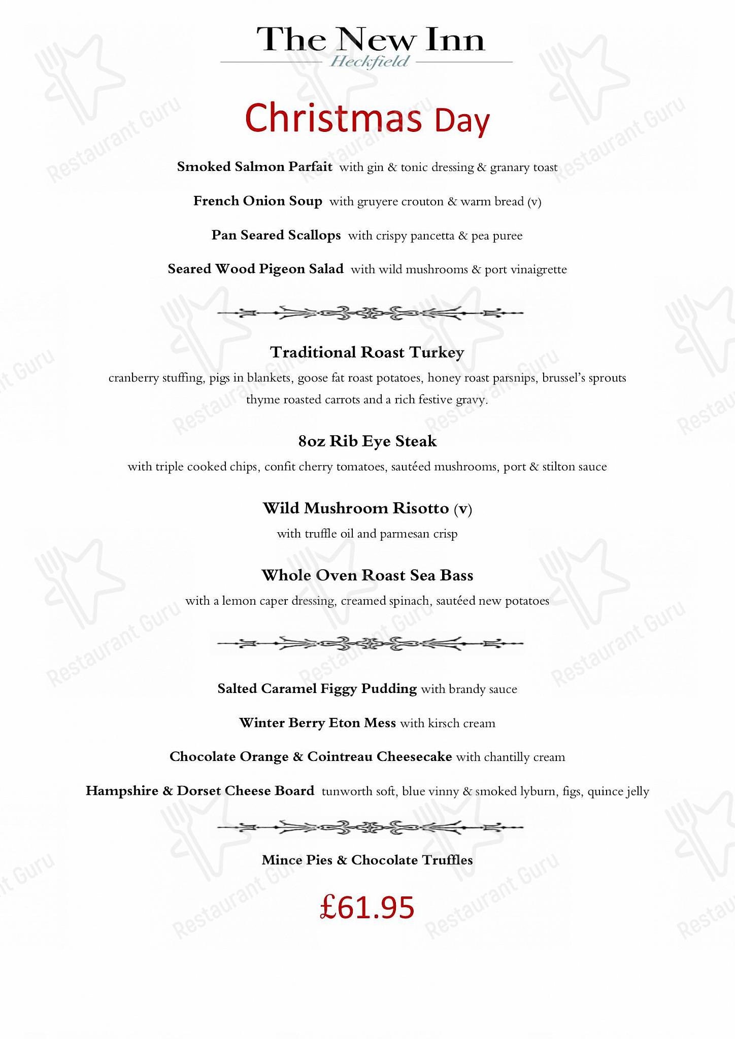 Menu at The New Inn at Heckfield pub & bar, Hook