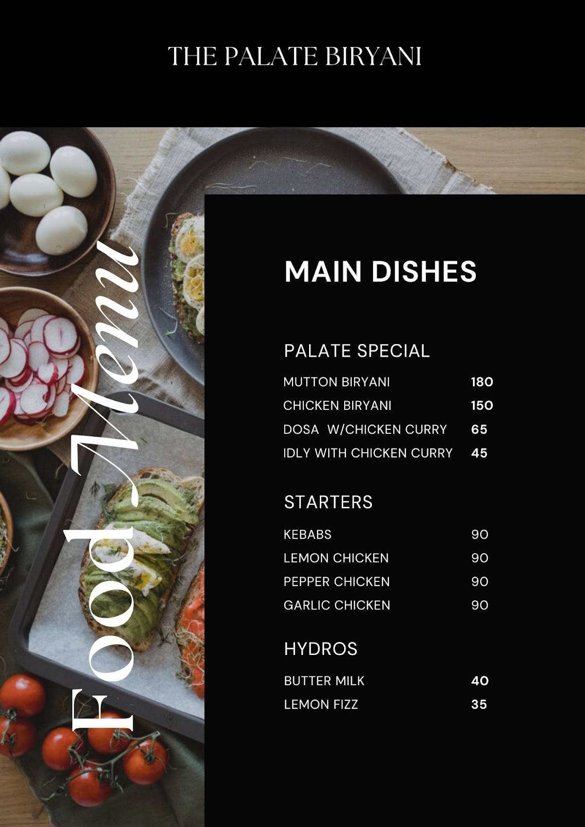 Menu at The Palate Biryani, Bengaluru
