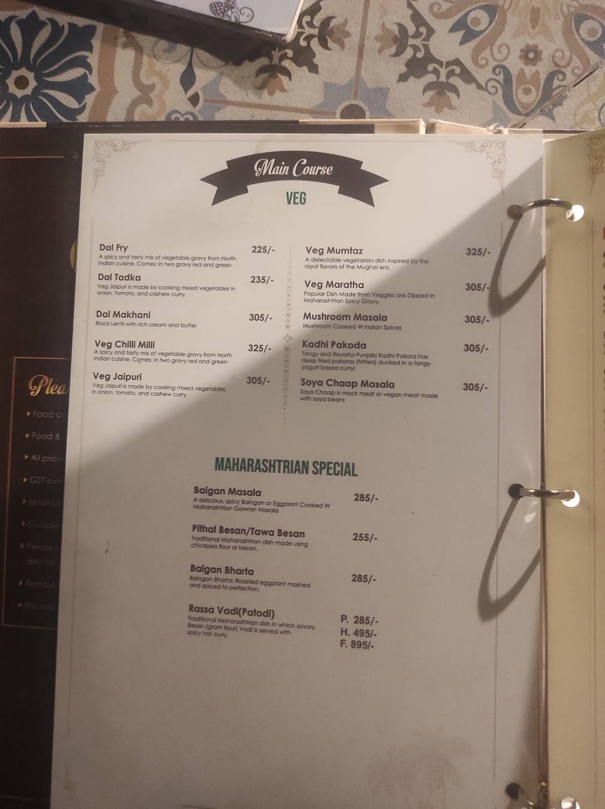 Menu at The Palms - Restro & Bar, Aurangabad