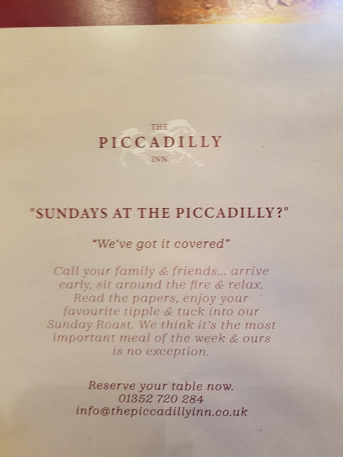 Menu at Piccadilly Inn pub & bar, Caerwys