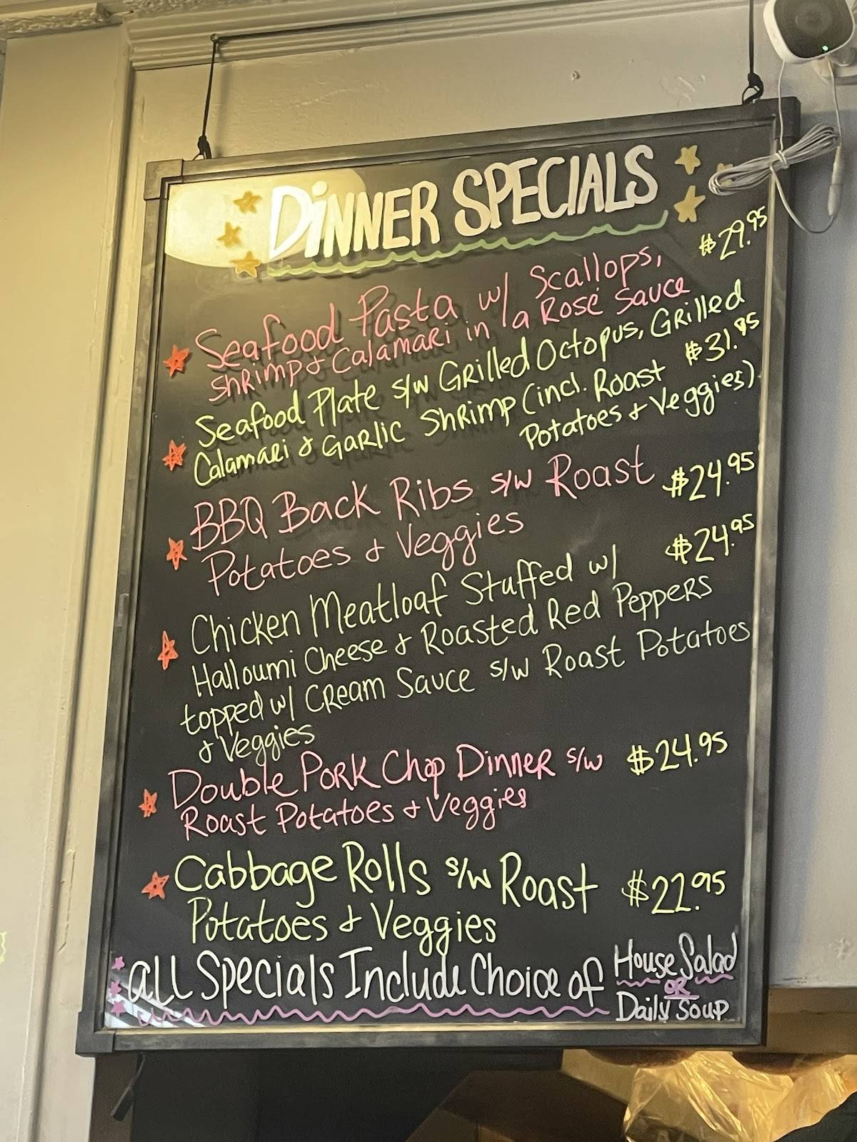 Menu at The Quarry Cafe, Toronto, Gerrard St E