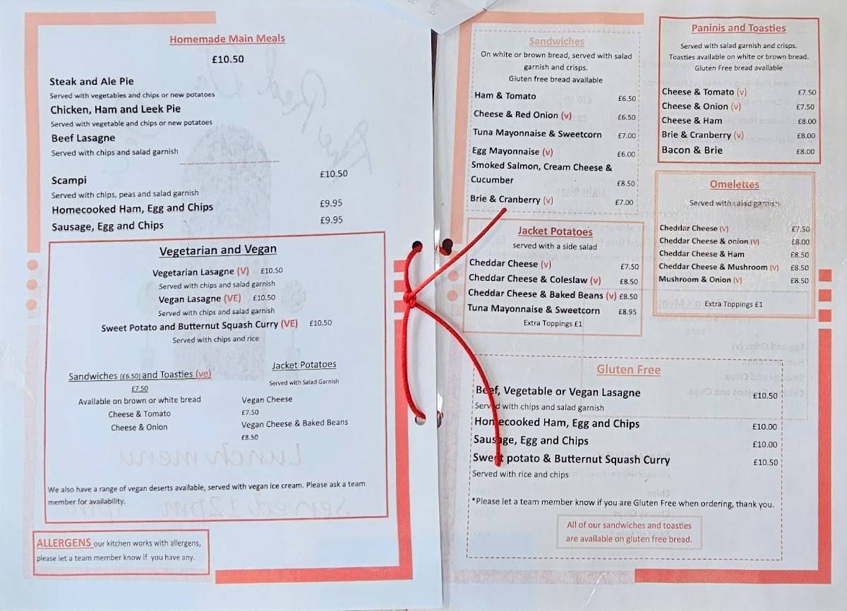 Menu at The Red Door Deli & Diner cafe, Monmouth, Millbrook Garden Centre