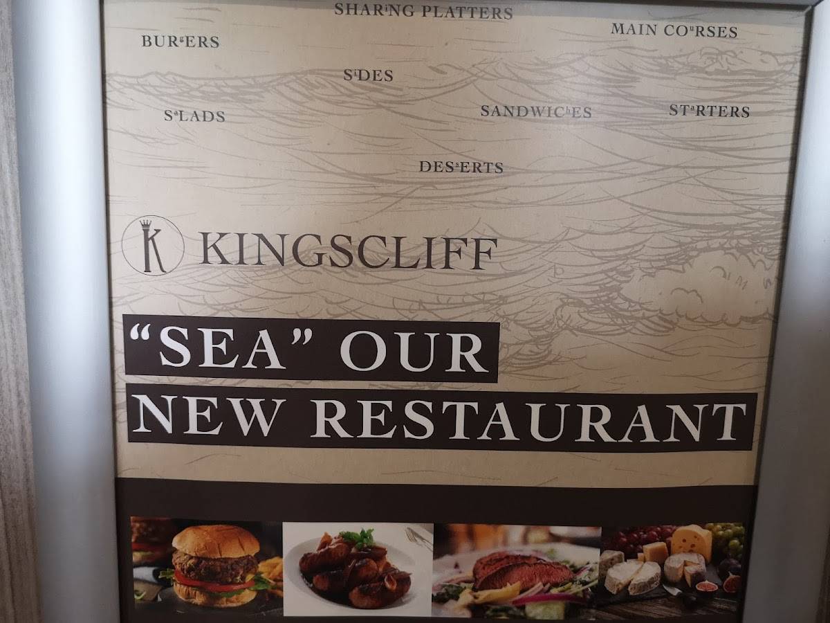 Menu at Kingscliff Food and Drink restaurant, Clacton-on-Sea