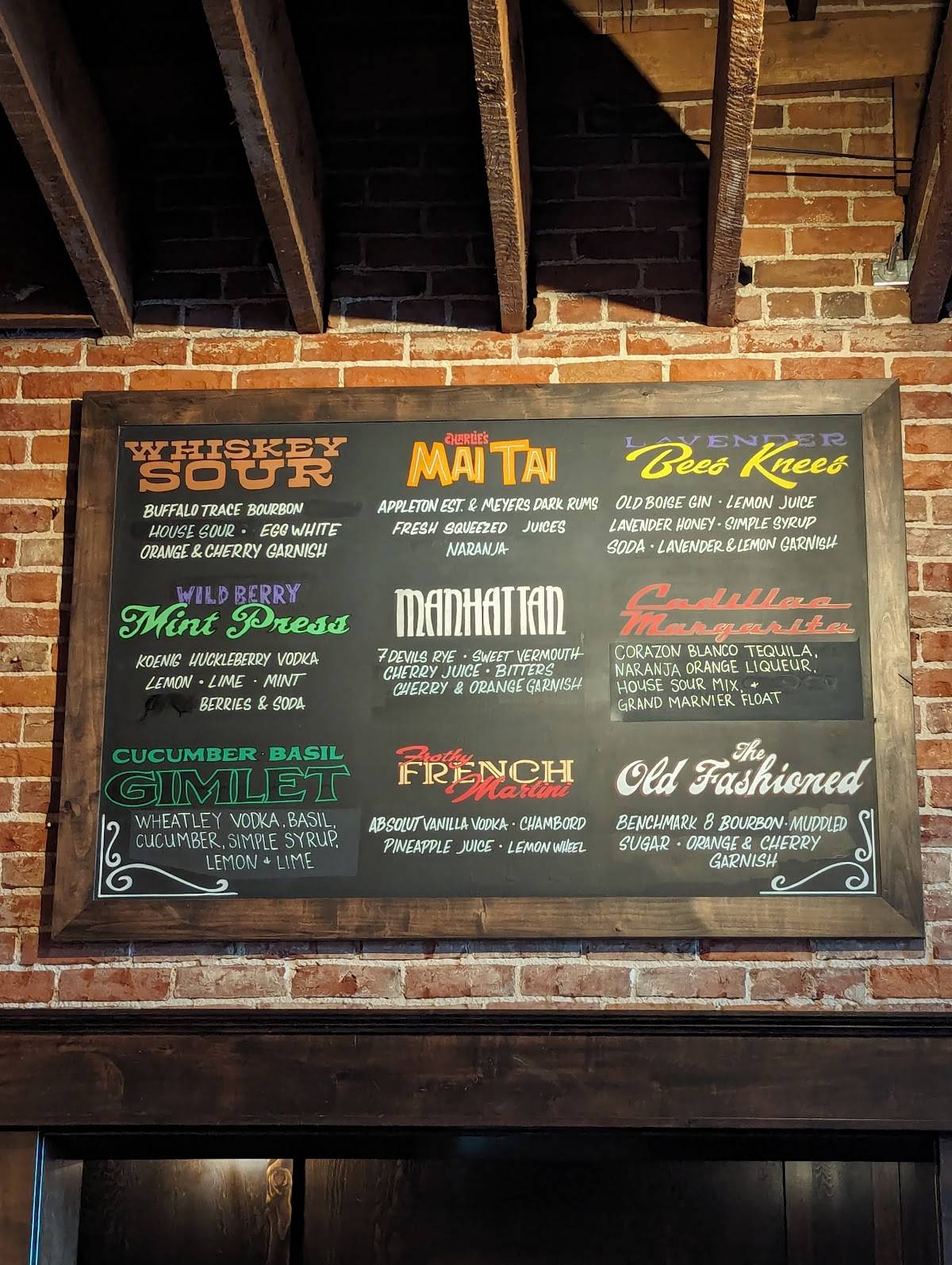 Menu at The Roosevelt pub & bar, Meridian