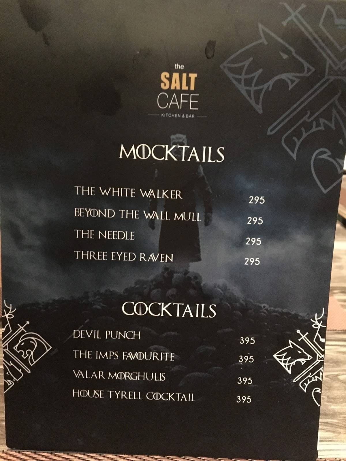 Menu at The Salt Cafe Kitchen & Bar, New Delhi