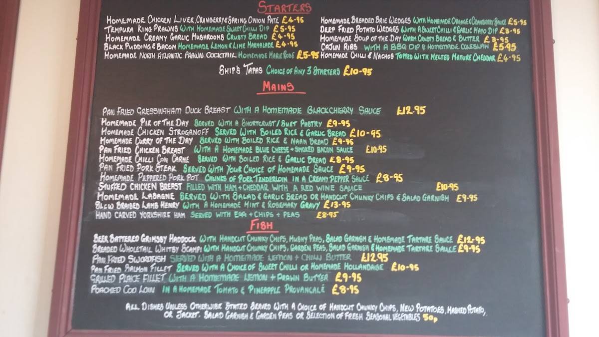 Menu at The Ship At Bawtry pub & bar, Bawtry