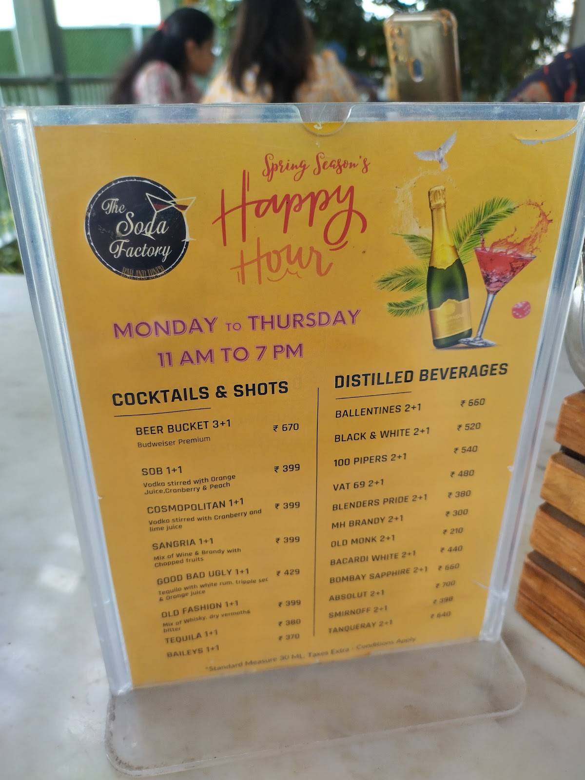 Menu at The Soda Factory,Bengaluru, Bengaluru