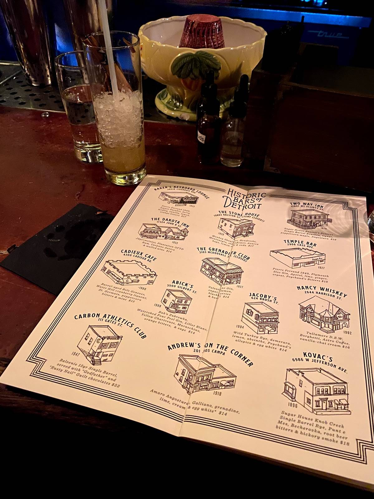 Menu at The Sugar House pub & bar, Detroit