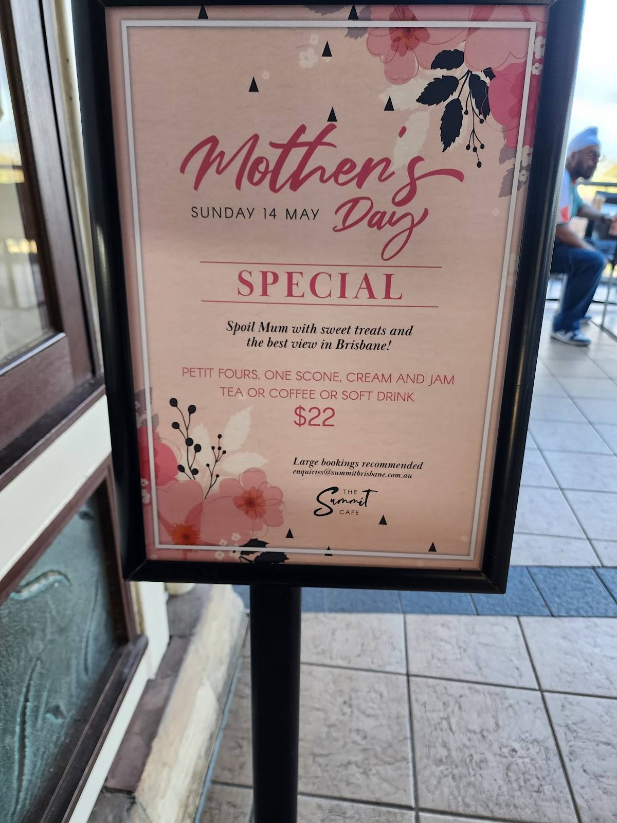 Menu at The Summit Cafe Mount Coot-Tha, Mount Coot-Tha